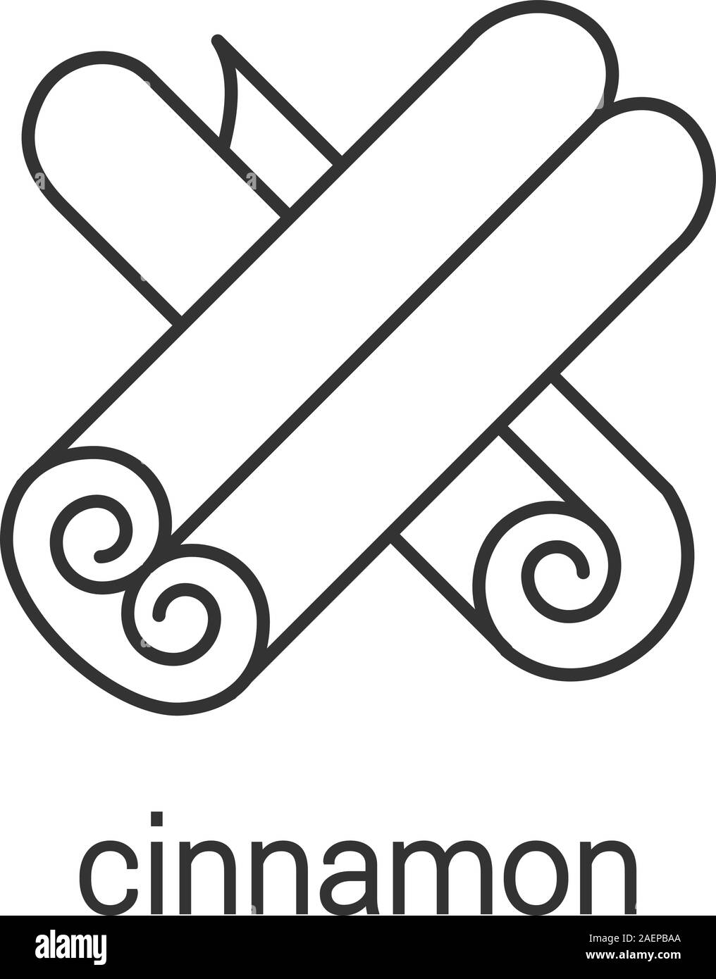 Icône linéaire de cannelle. Fine ligne illustration. Canella. Symbole ...