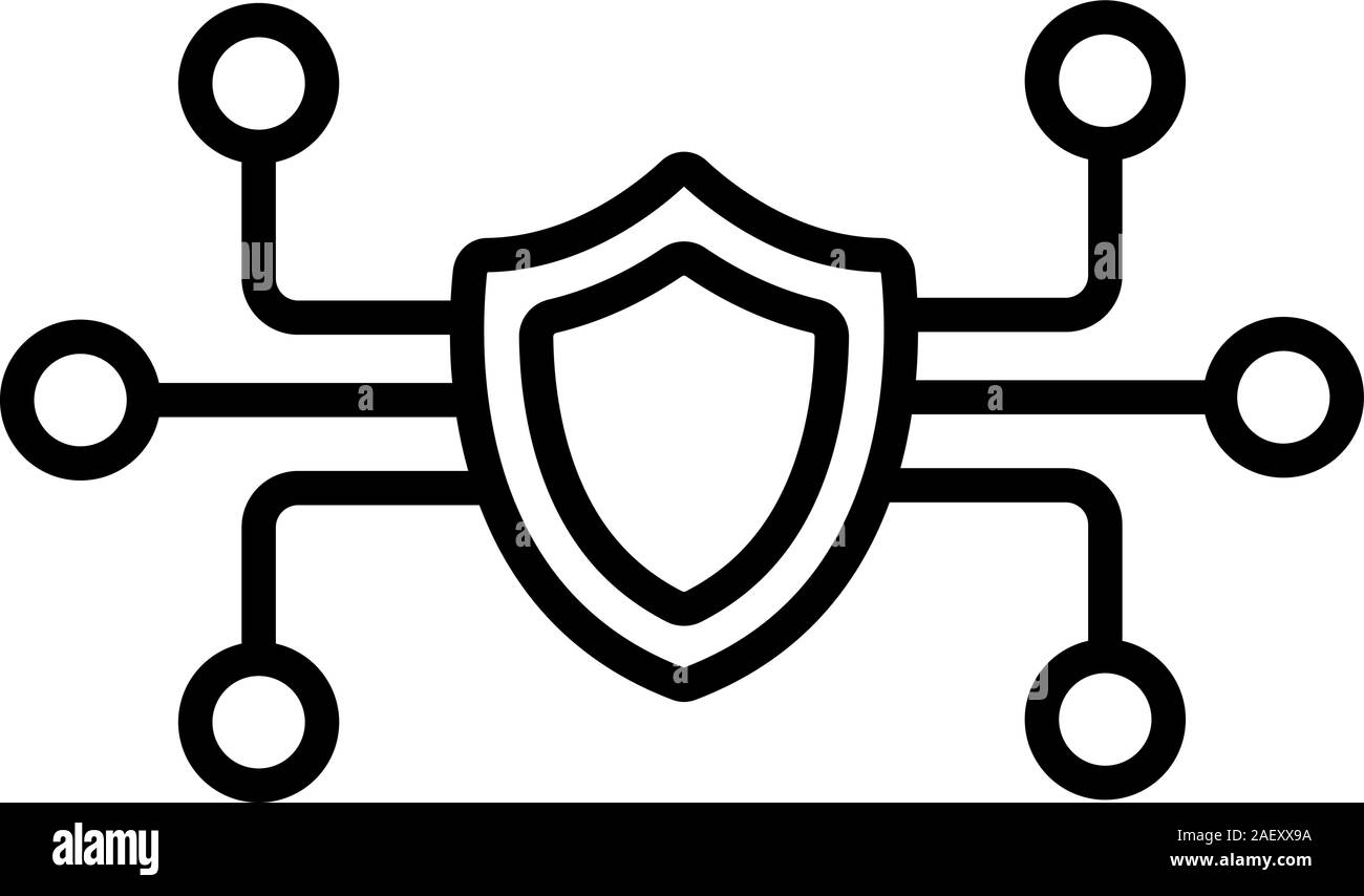 L'icône de virus informatique vecteur. Illustration symbole contour ...