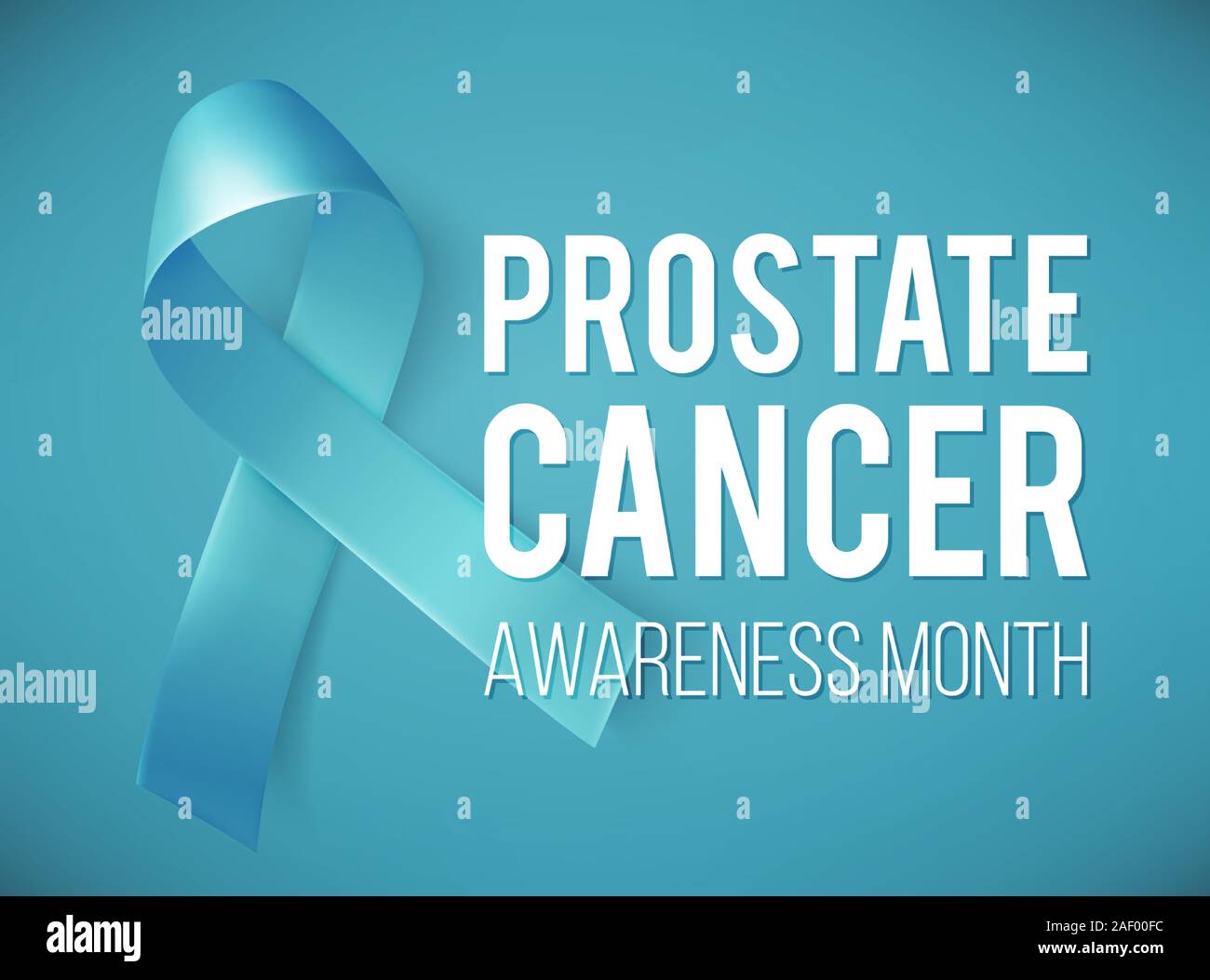 Poster avec ruban bleu. Symbole médical réaliste pour le mois de sensibilisation au cancer de la ...