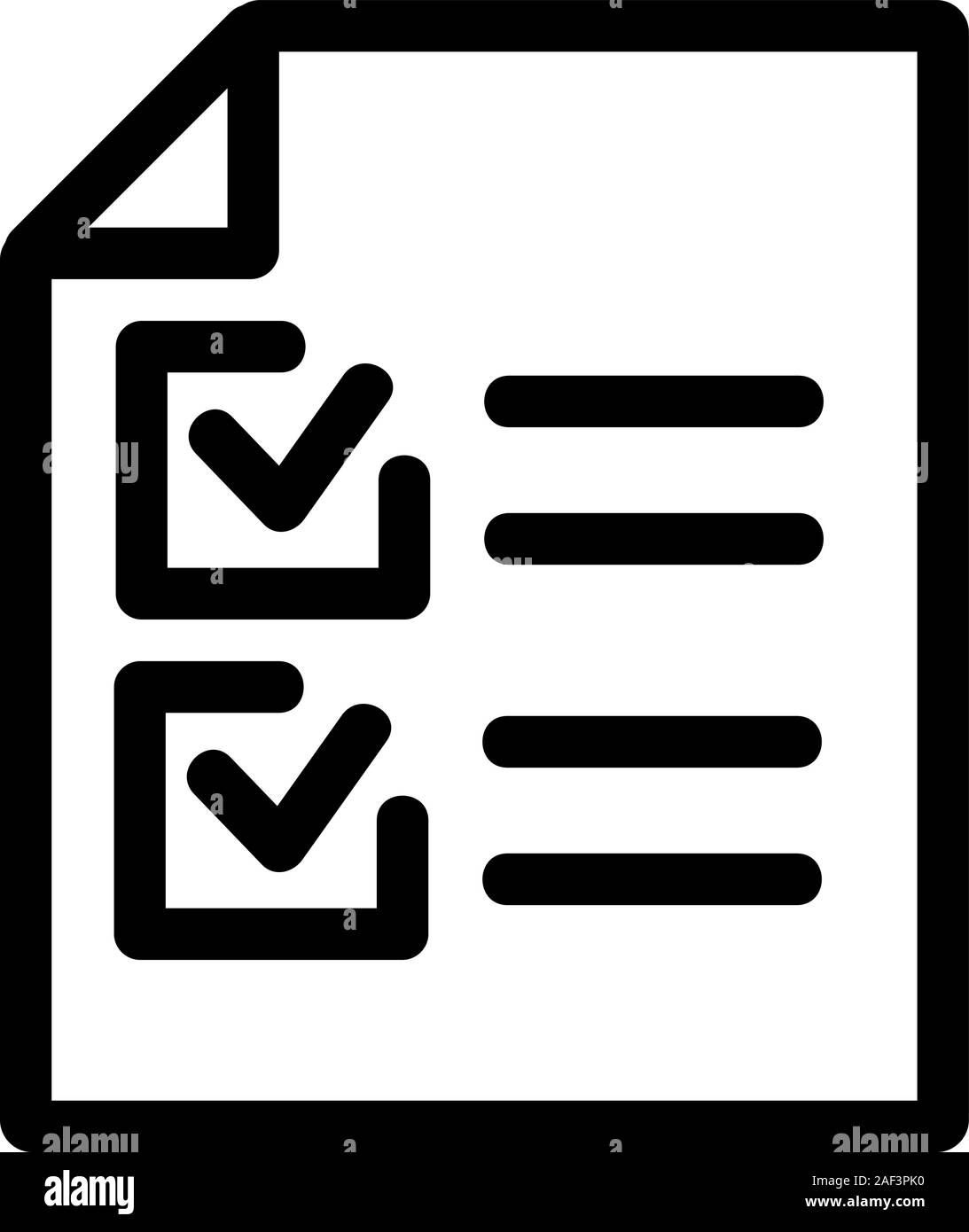 Questionnaire à remplir le vecteur icône. Illustration symbole contour ...