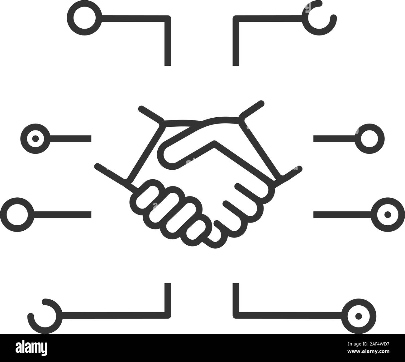 L'entreprise numérique icône linéaire. Fine ligne illustration ...