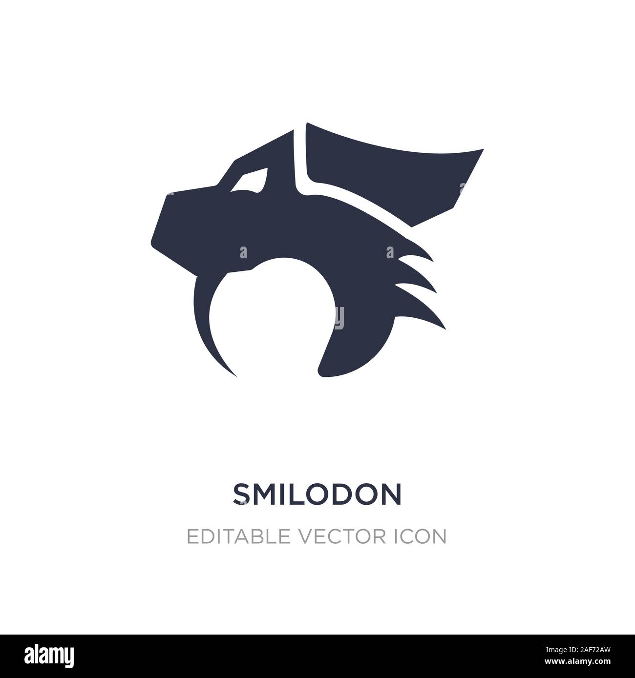 Smilodon icône sur fond blanc. Élément simple illustration d'animaux ...