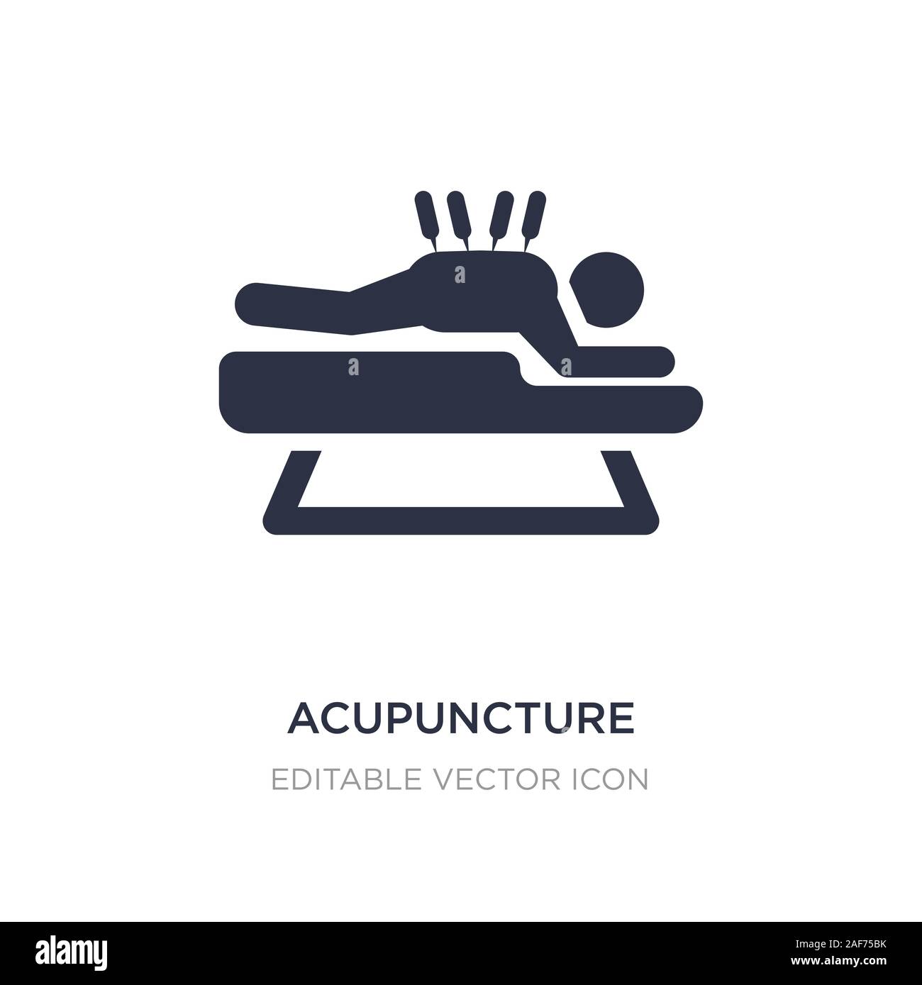 L'icône de l'acupuncture sur fond blanc. Élément simple illustration de ...