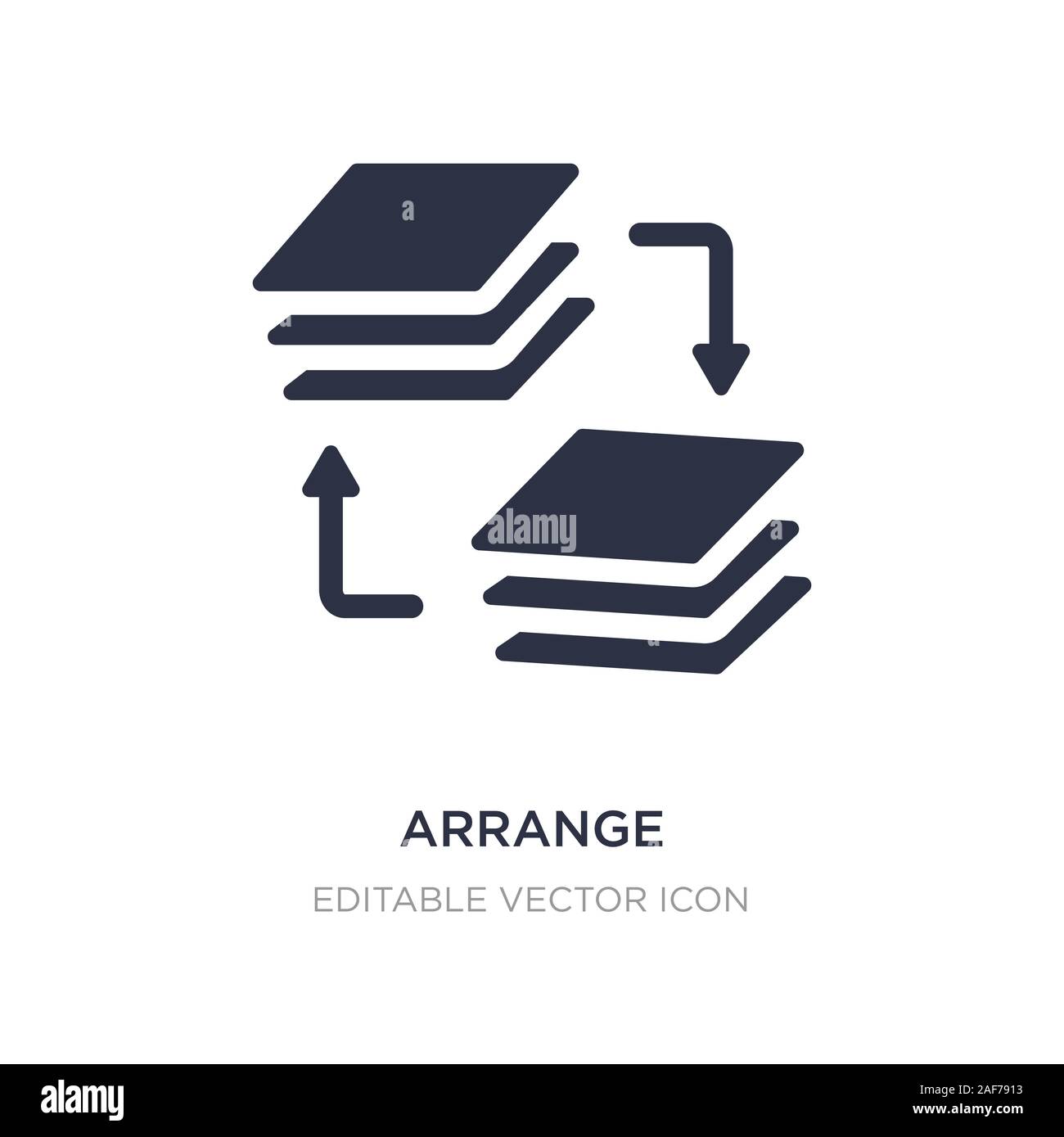 Organiser icône sur fond blanc. Élément simple illustration de concept ...
