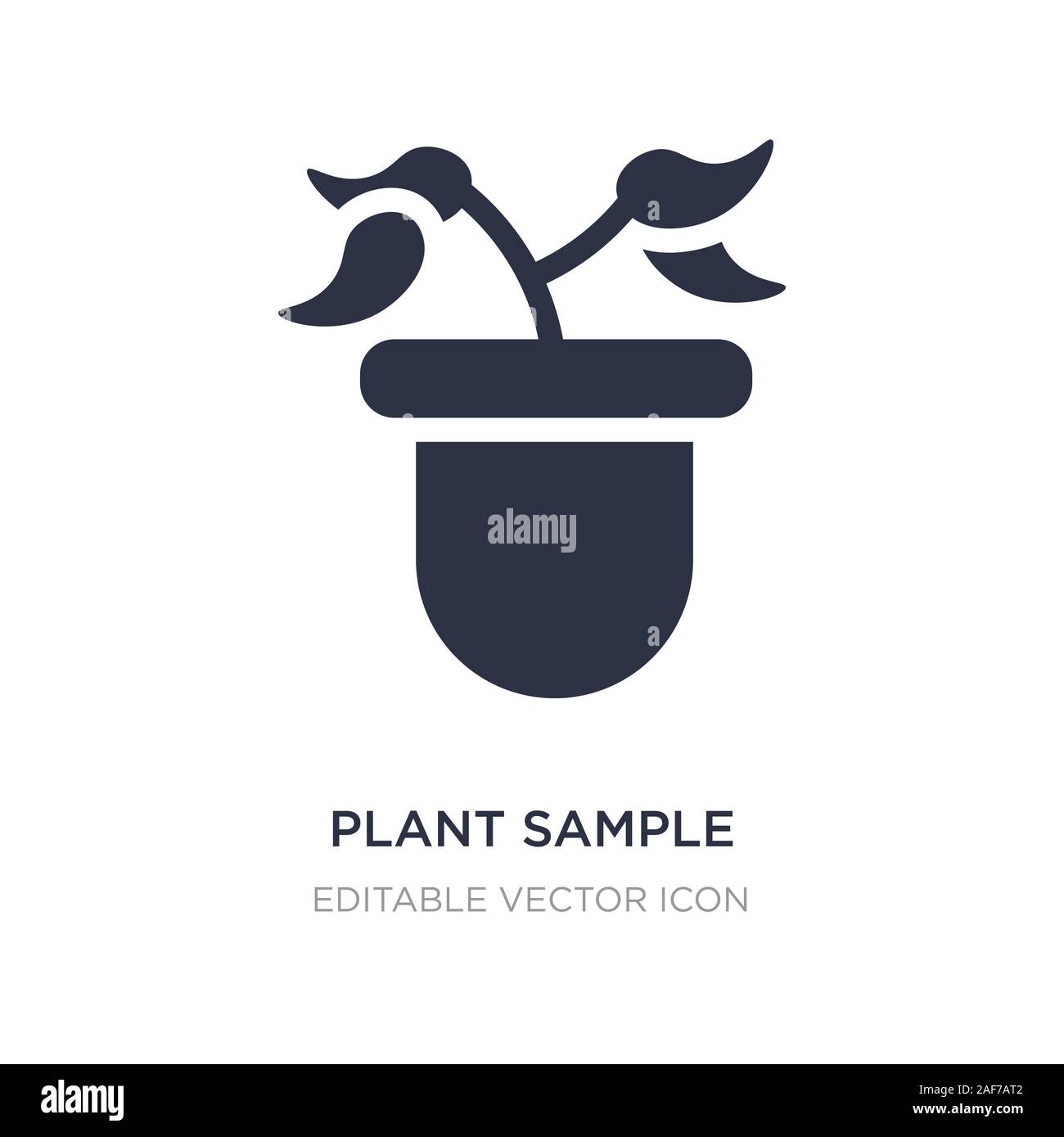 L'icône de l'échantillon de plantes sur fond blanc. Élément simple ...
