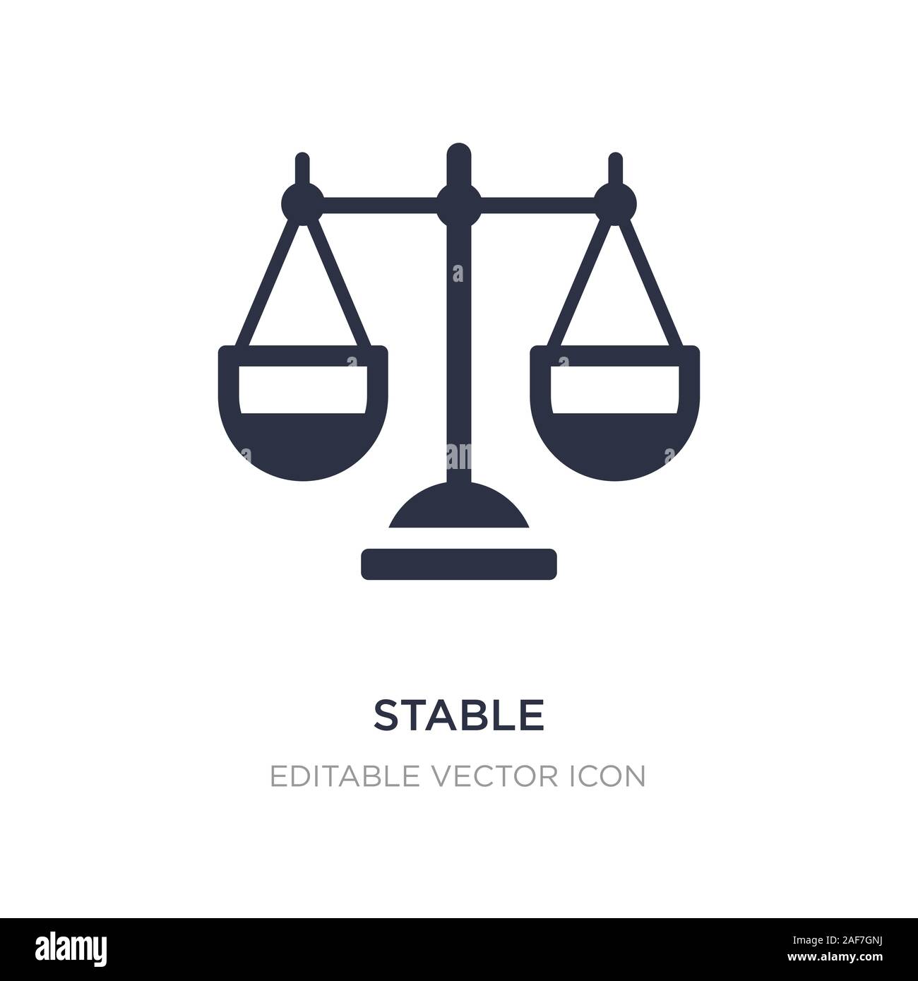 Icône stable sur fond blanc. Élément simple illustration de concept ...