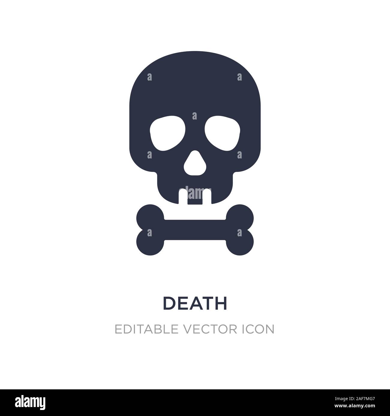 L'icône de la mort sur fond blanc. Illustration de la nature de l ...