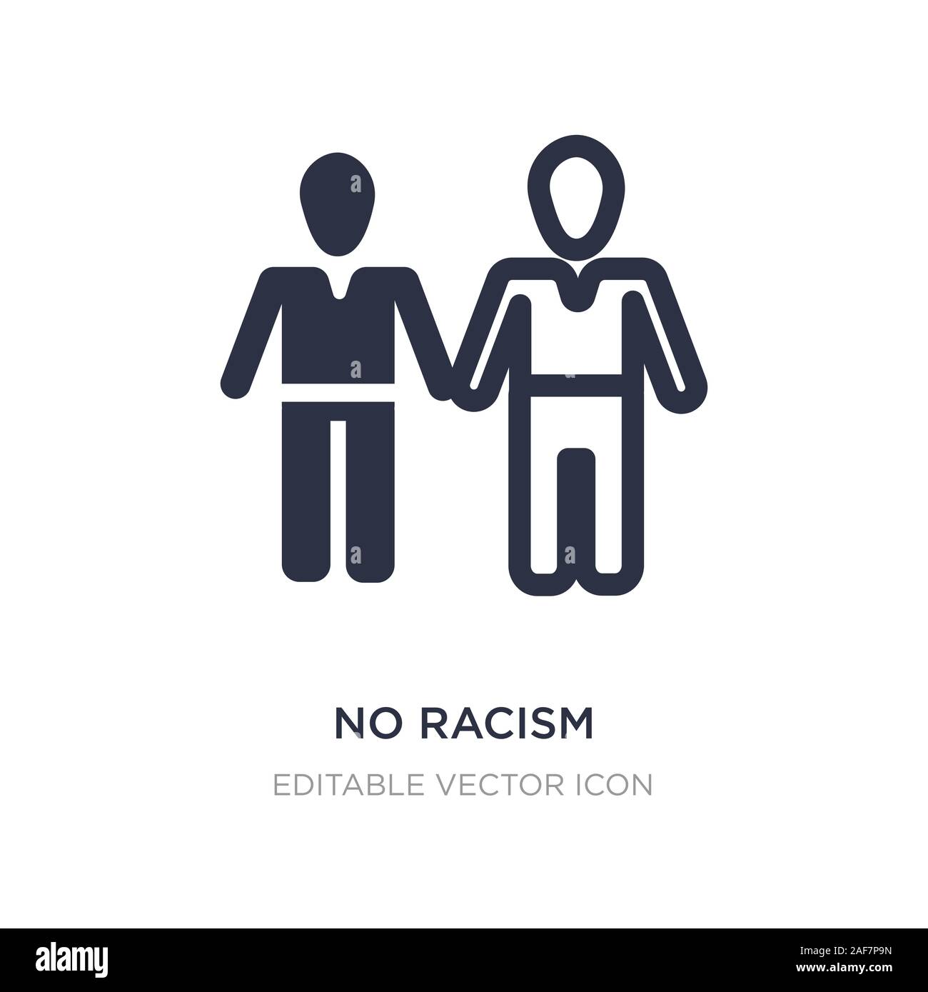 Pas de racisme icône sur fond blanc. Élément simple illustration de ...