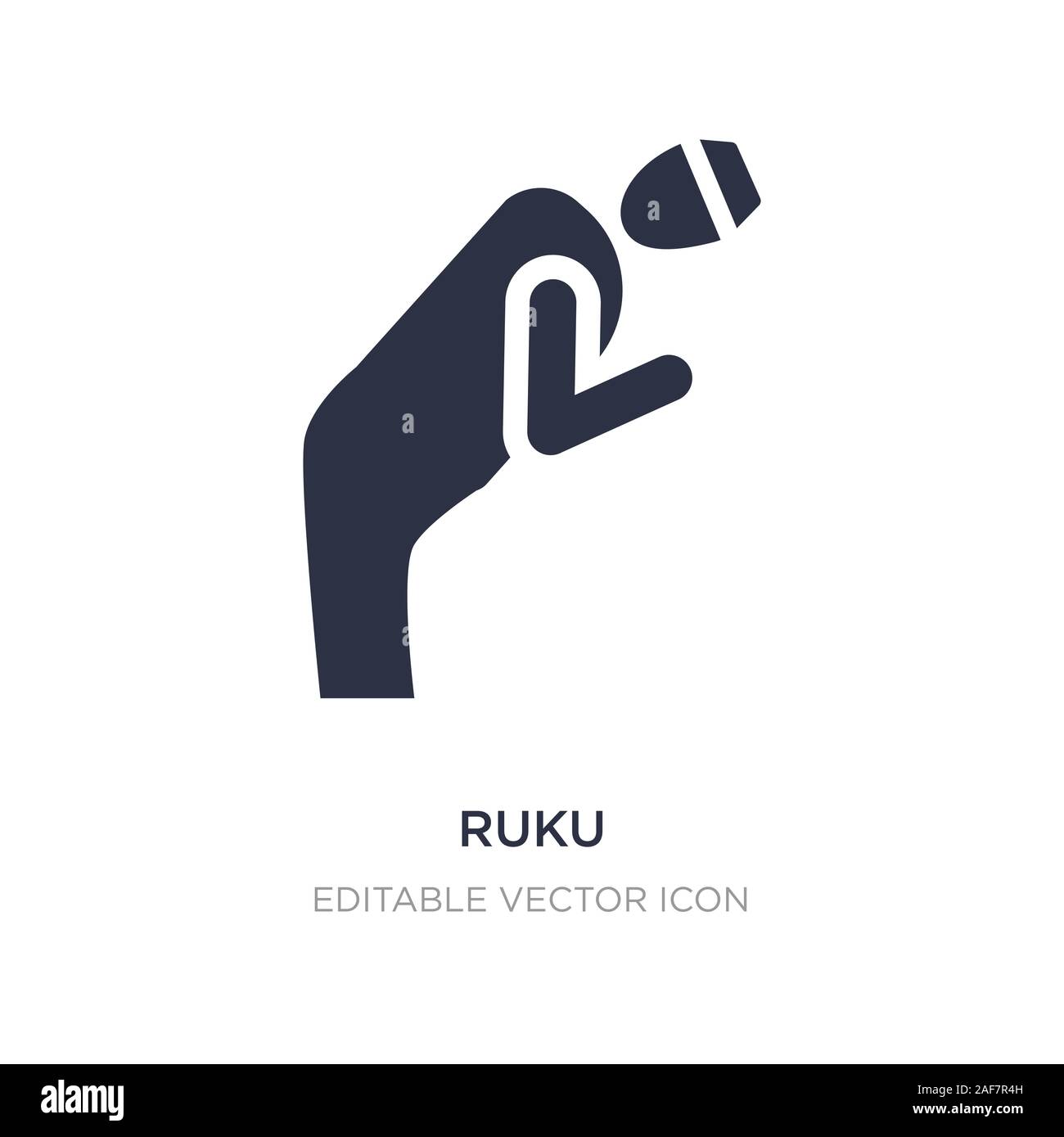Ruku icône sur fond blanc. Élément simple illustration de personnes ...
