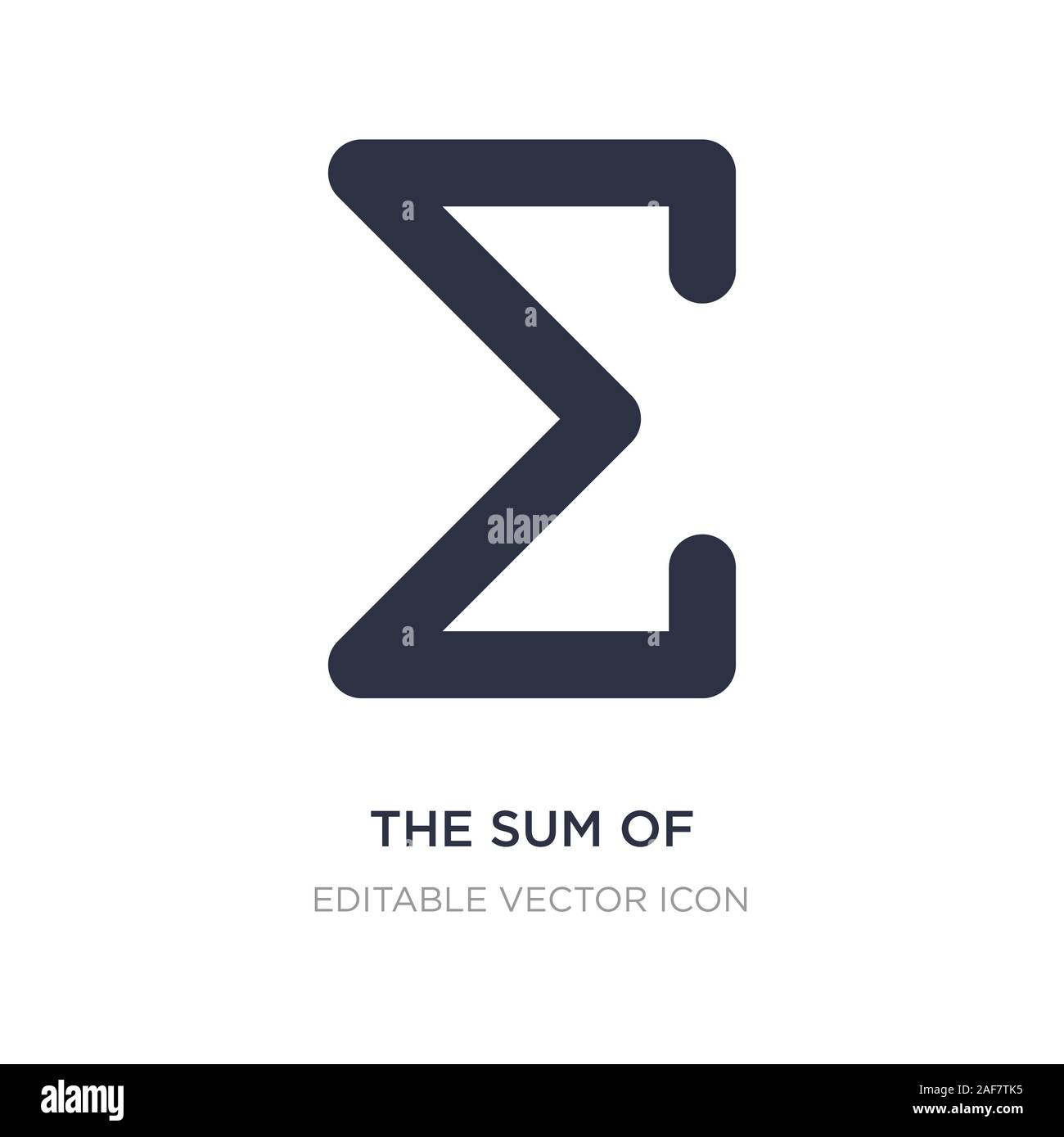 La somme de l'icône sur fond blanc. Élément simple illustration des ...