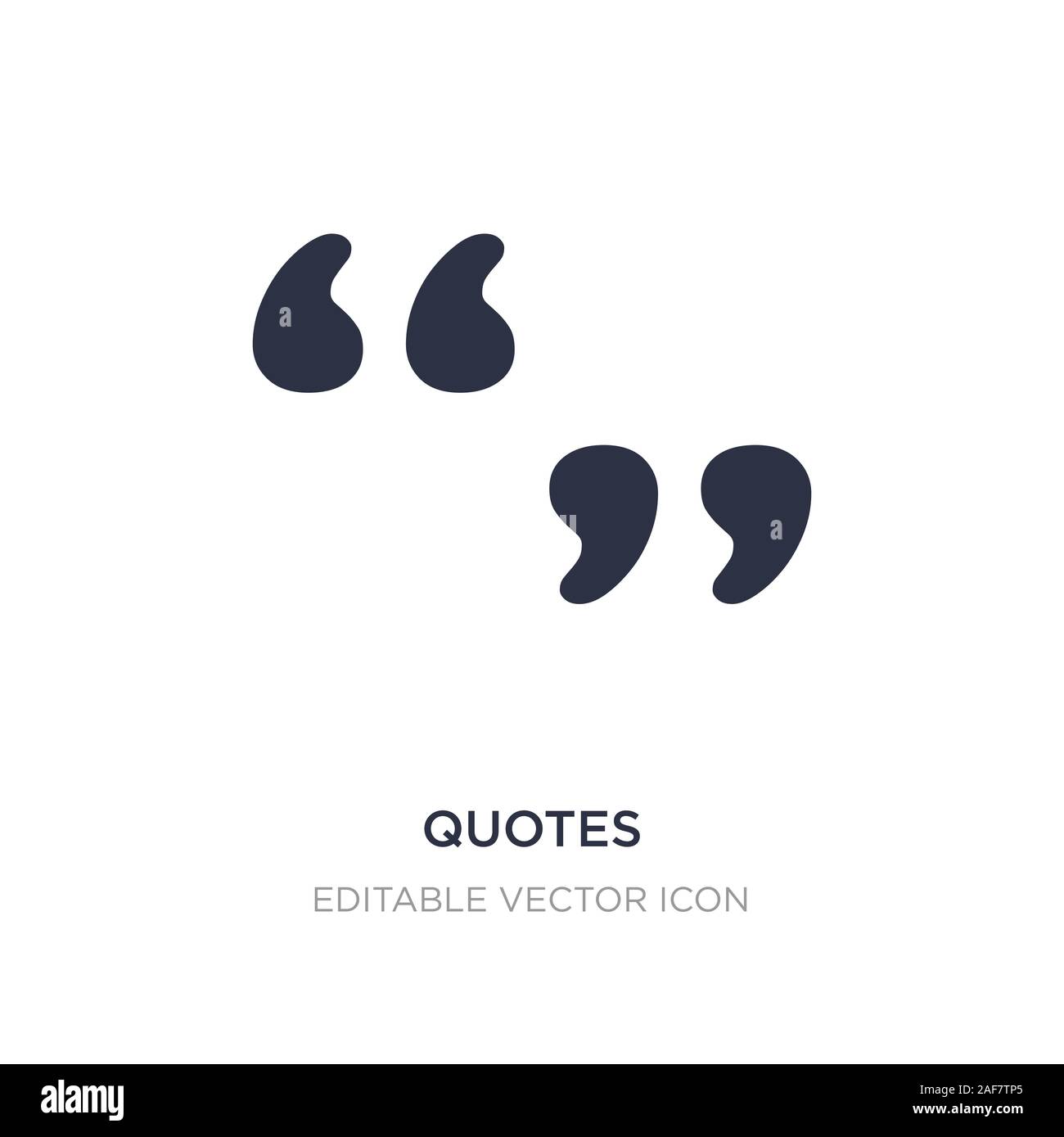 Icône citations sur fond blanc. Illustration à partir de l'élément ...