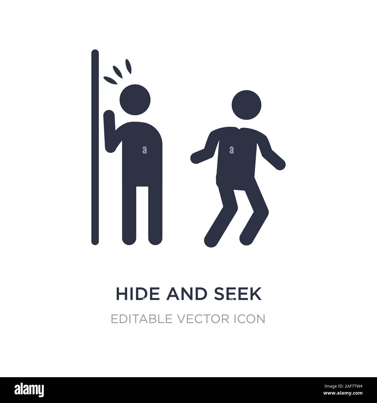 Cache-cache icône sur fond blanc. Élément simple illustration de ...