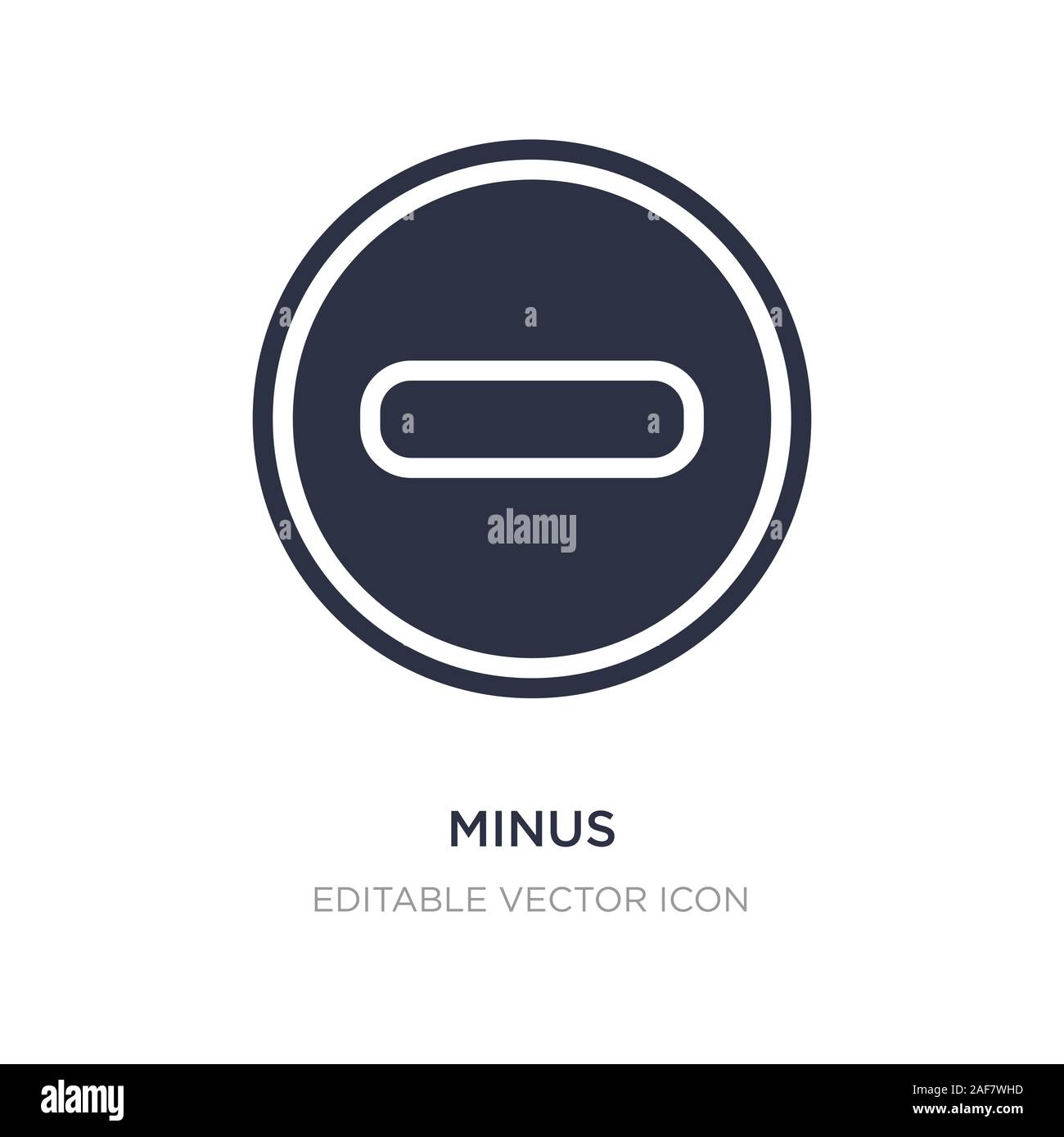 Signe moins sur fond blanc. Illustration à partir de l'élément simple ...