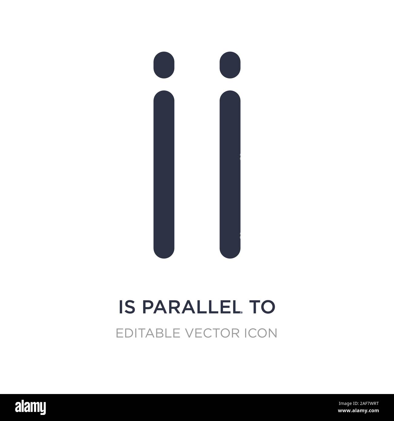 Est parallèle à l'icône sur fond blanc. Illustration à partir de l ...