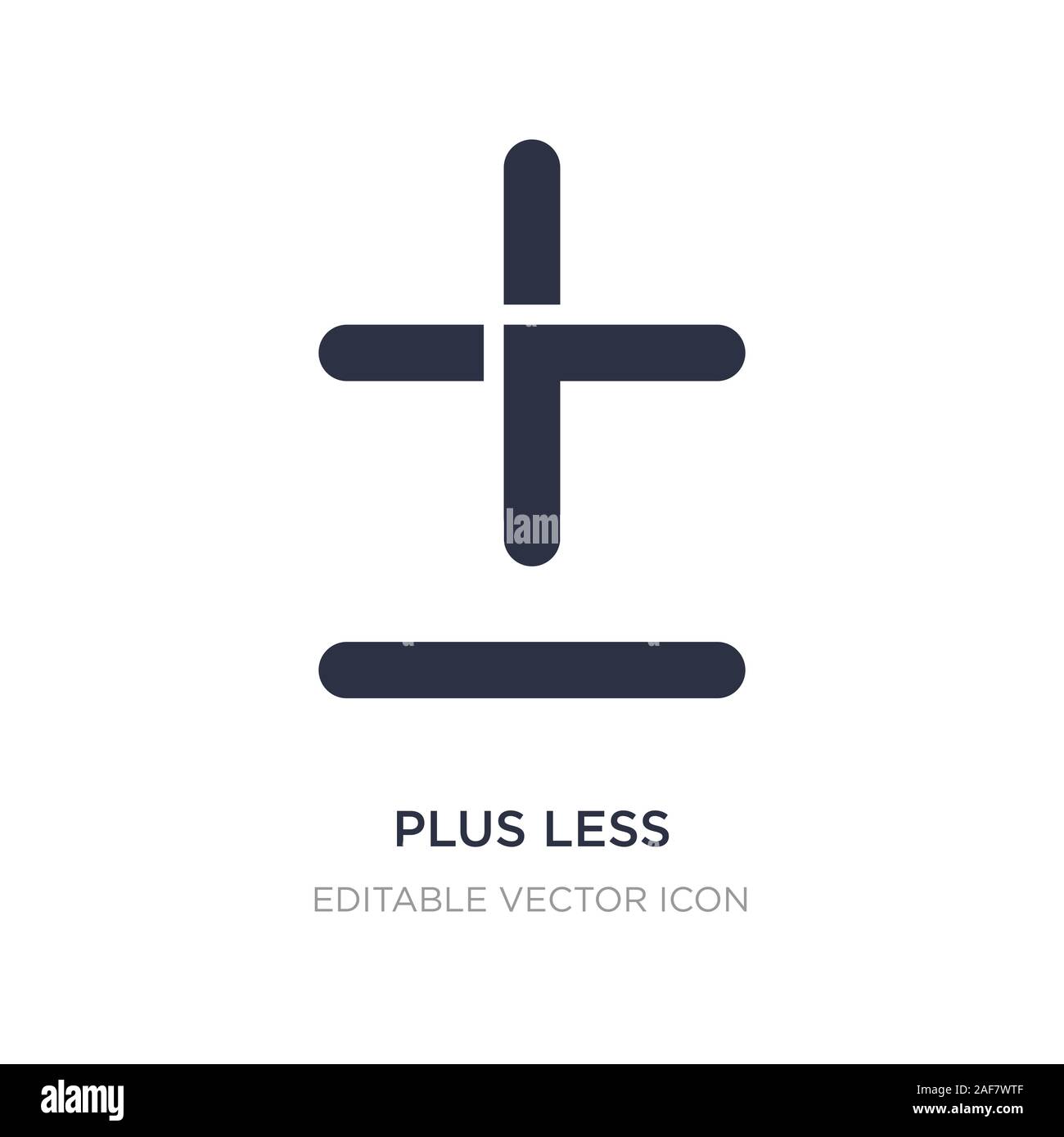 Plus moins icône sur fond blanc. Élément simple illustration des signes ...