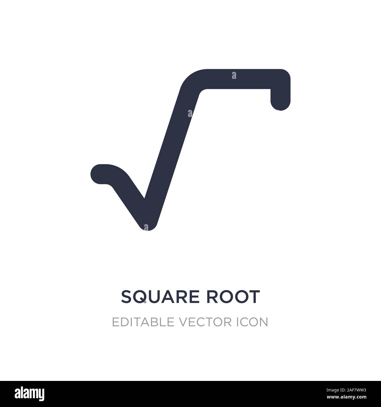 Racine carrée icône sur fond blanc. Illustration à partir de l'élément ...