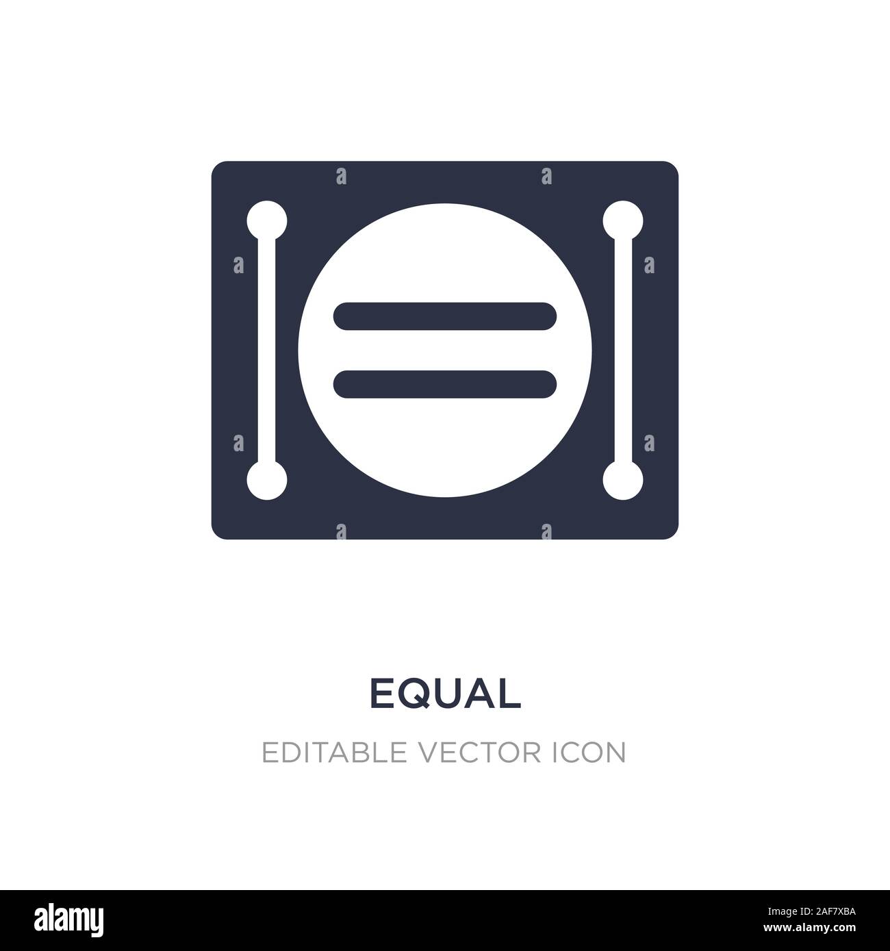 Icône égal sur fond blanc. Élément simple illustration de signe égal ...