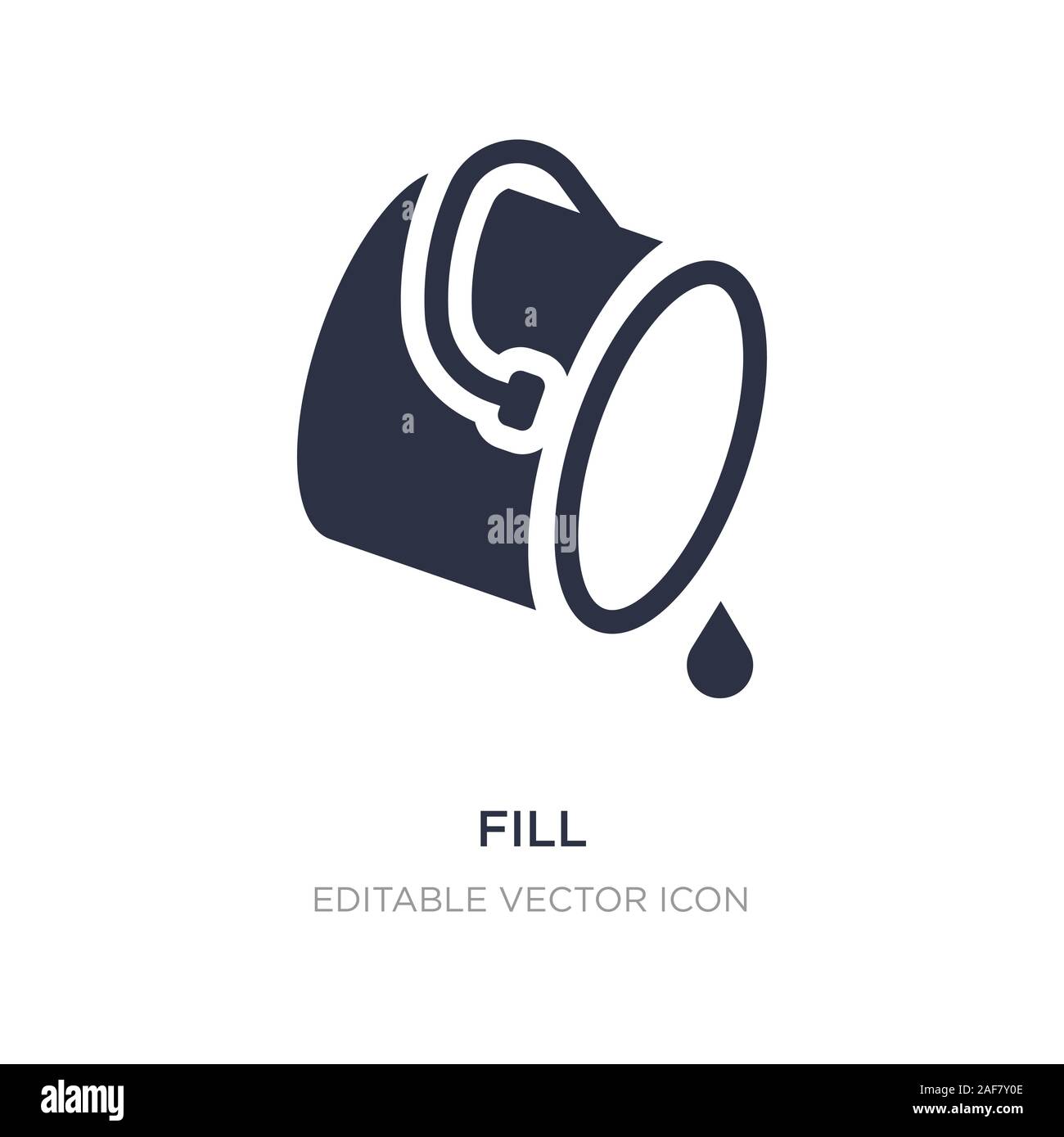 L'icône de remplissage sur fond blanc. Élément simple illustration de ...