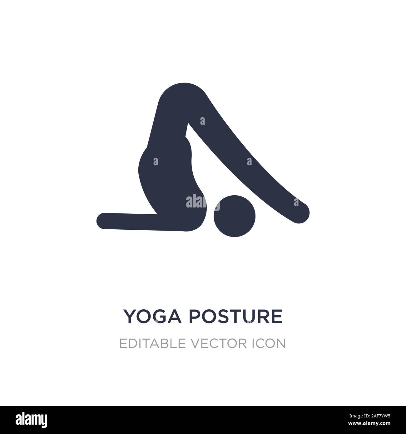 La posture de yoga icône sur fond blanc. Élément simple illustration de ...