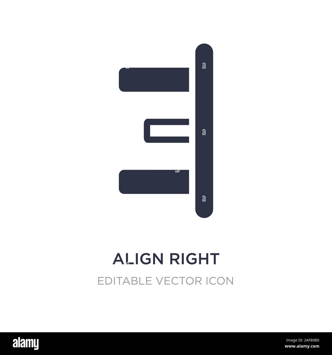 Aligner à droite icône sur fond blanc. Élément simple illustration des ...
