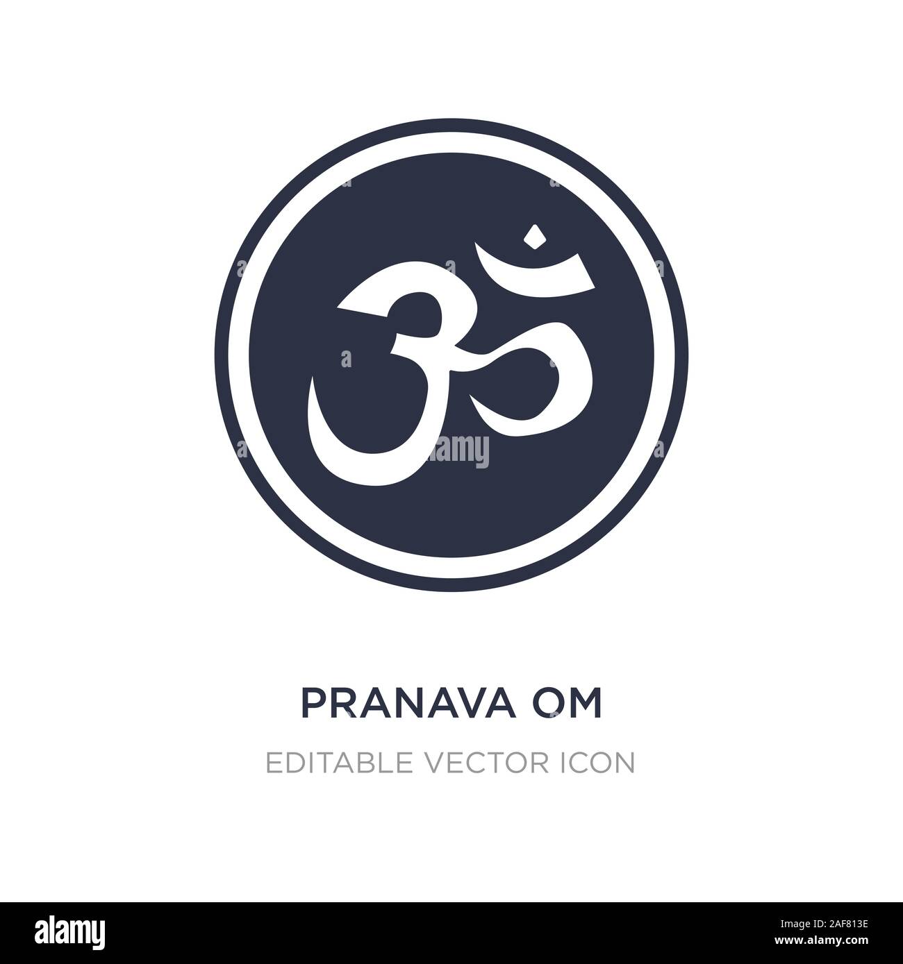 Pranava om icône sur fond blanc. Élément simple illustration des signes ...