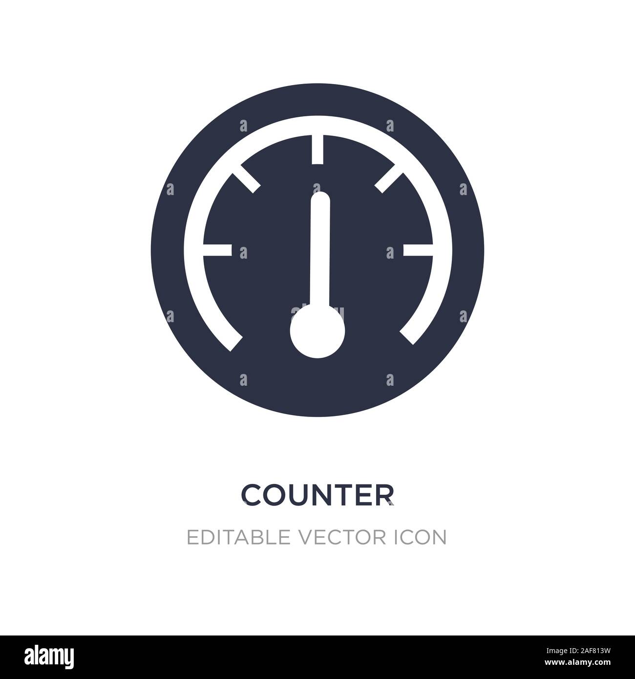 L'icône de compteur sur fond blanc. Élément simple illustration de ...