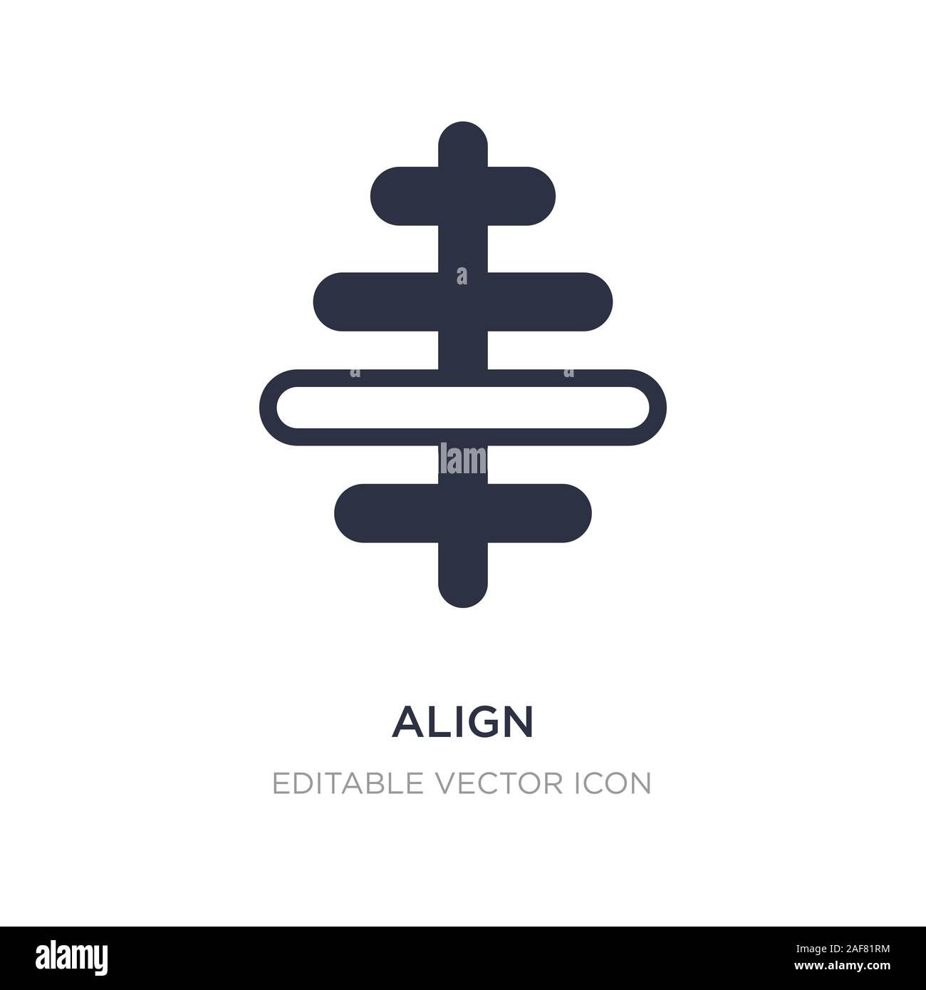 Aligner l'icône sur fond blanc. Élément simple illustration des signes ...