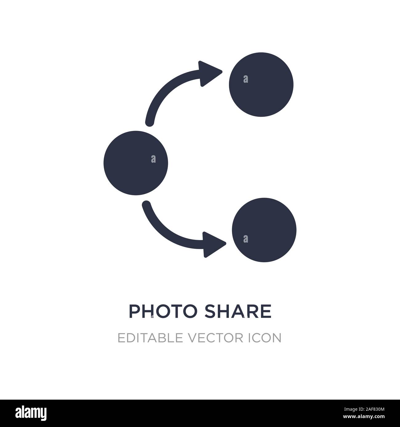 Icône de partage de photos sur fond blanc. Élément simple illustration ...