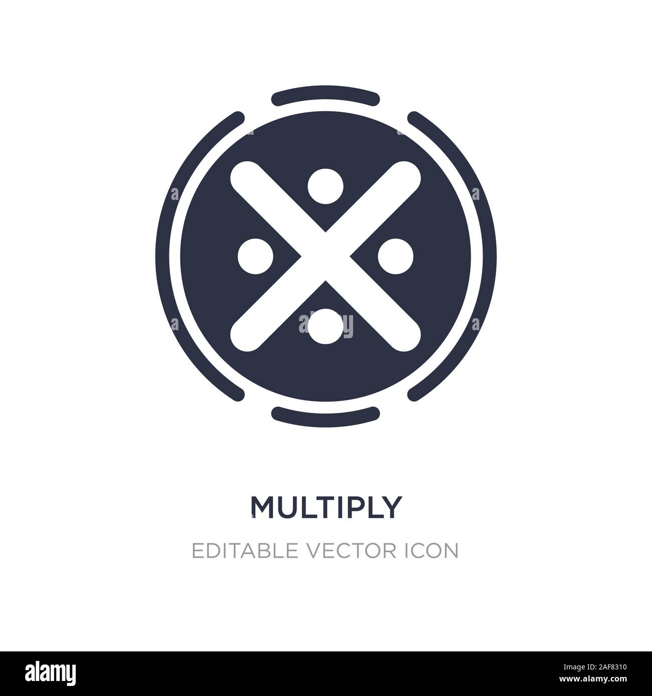 Multipliez icône sur fond blanc. Illustration à partir de l'élément ...