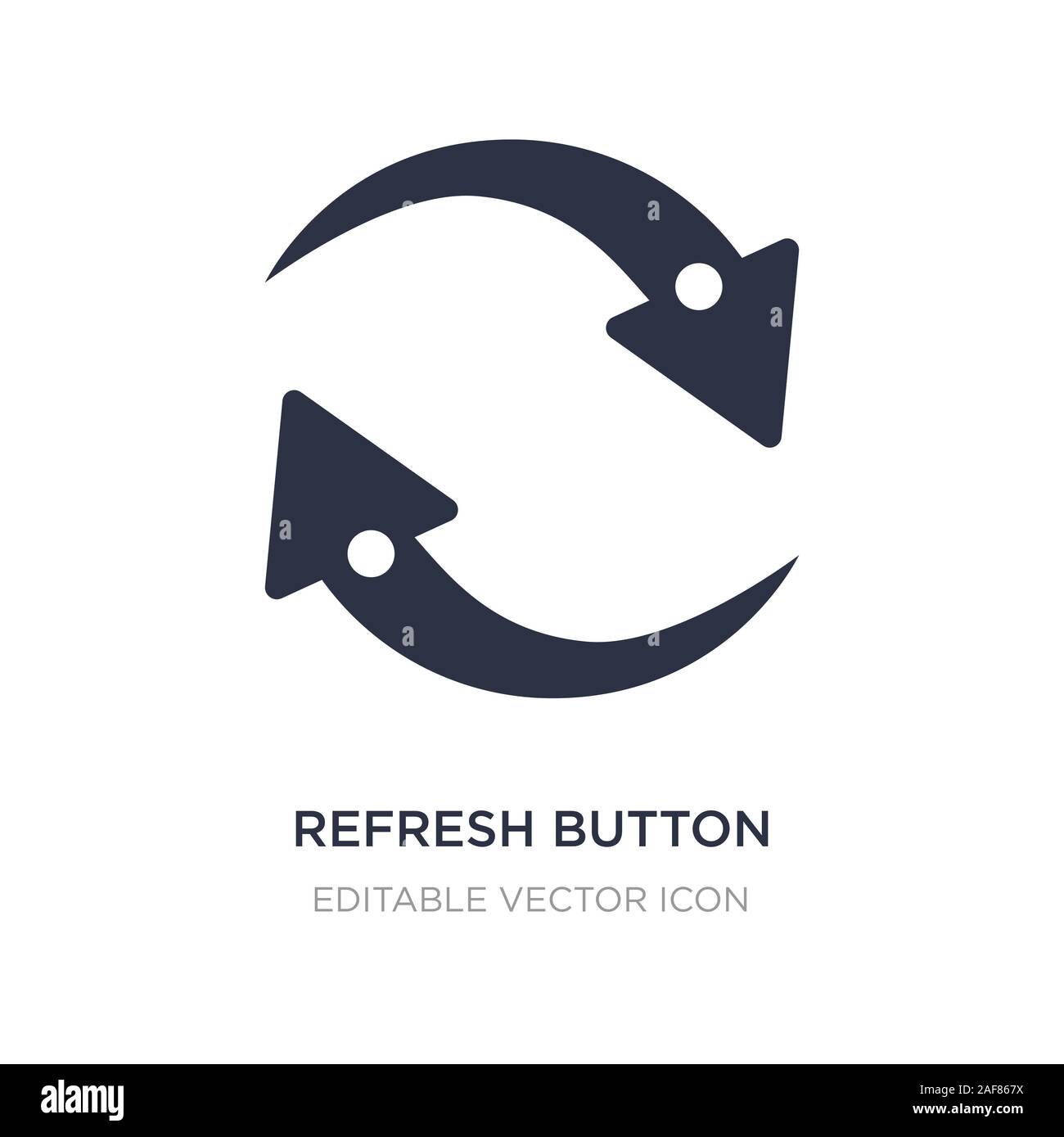 L'icône du bouton Refresh sur fond blanc. L'élément d'interface ...