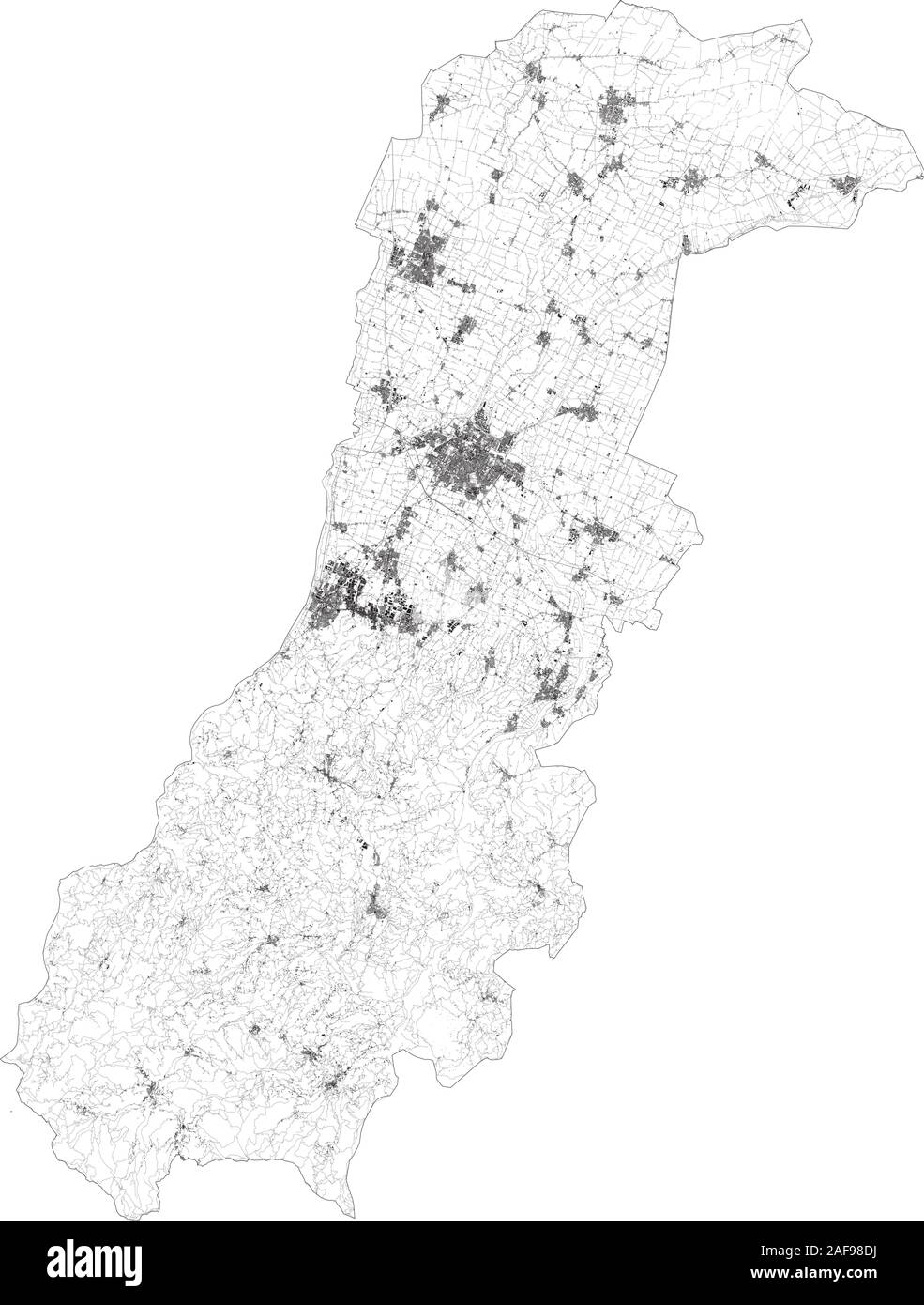 Modena map Banque d'images vectorielles - Alamy