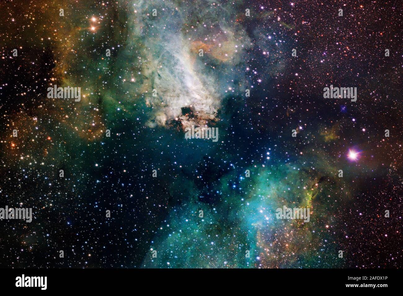 L'espace infini avec de nébuleuses et d'étoiles. Éléments de cette ...