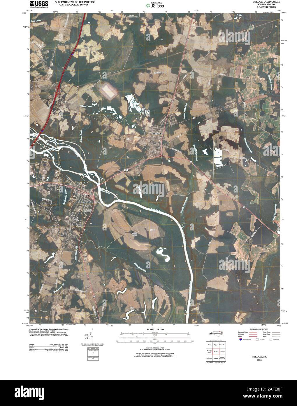 Carte de la ville de weldon Banque d'images détourées - Alamy