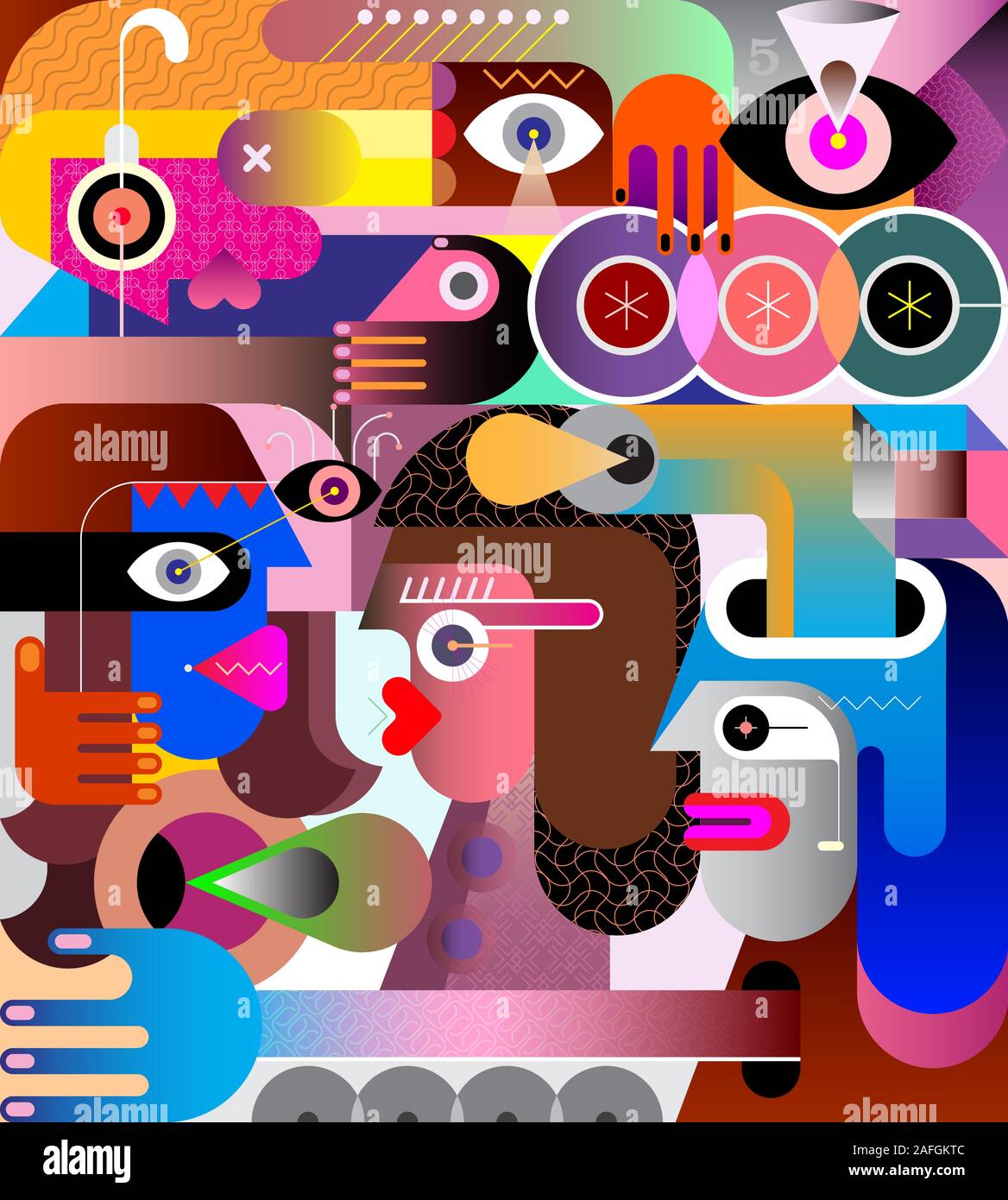 Quatre personnes Banque d'images vectorielles - Alamy