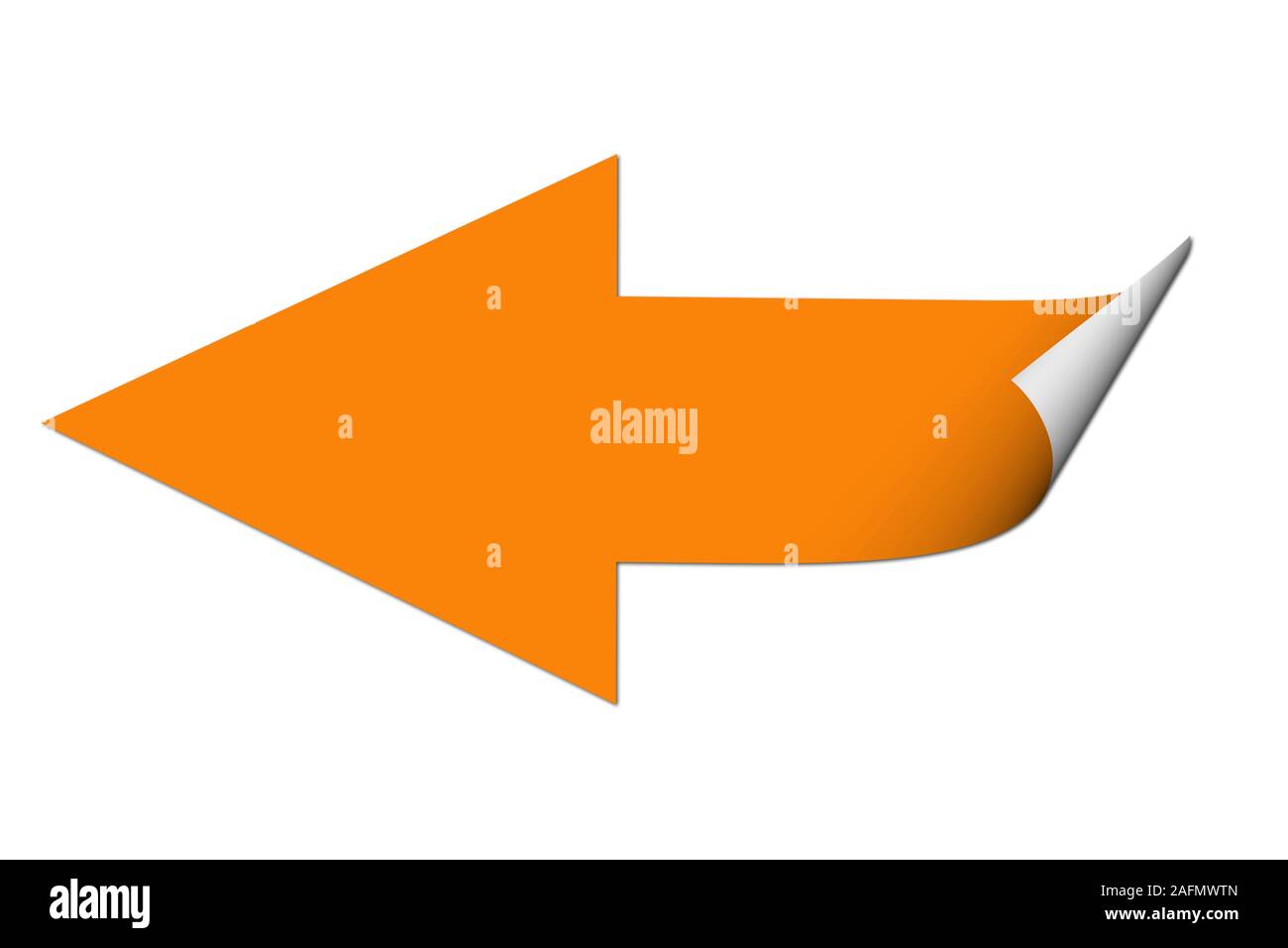 Flèche orange Banque d'images détourées - Alamy