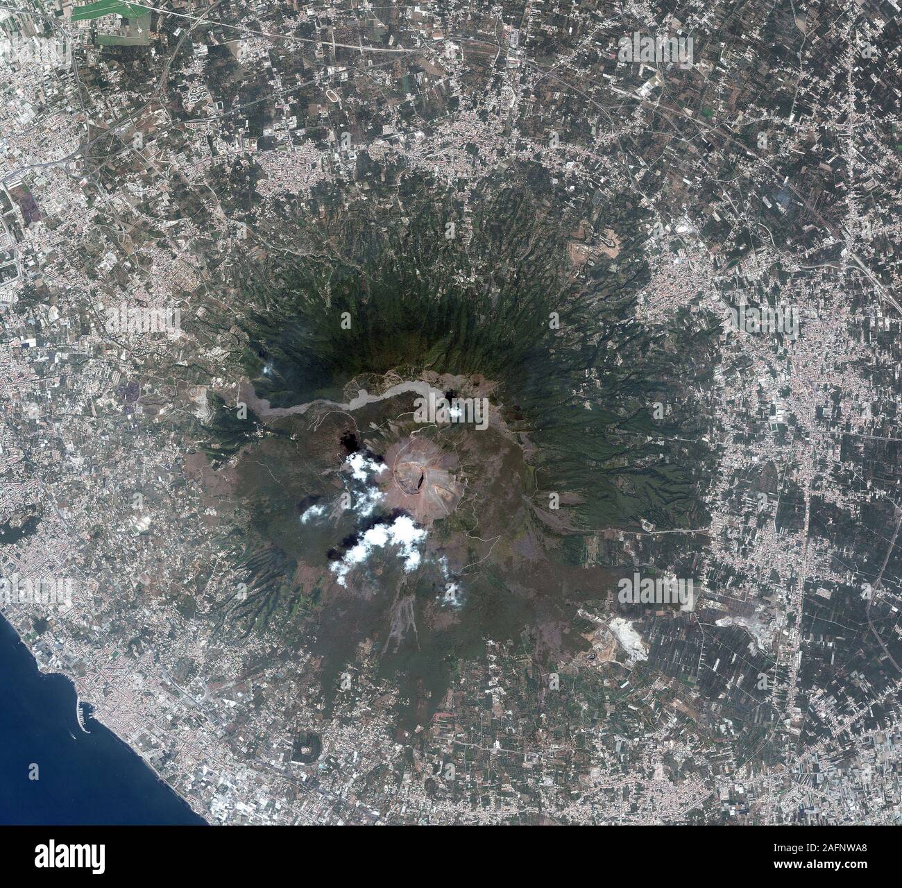 Vue satellite mont vésuve Banque de photographies et d’images à haute ...