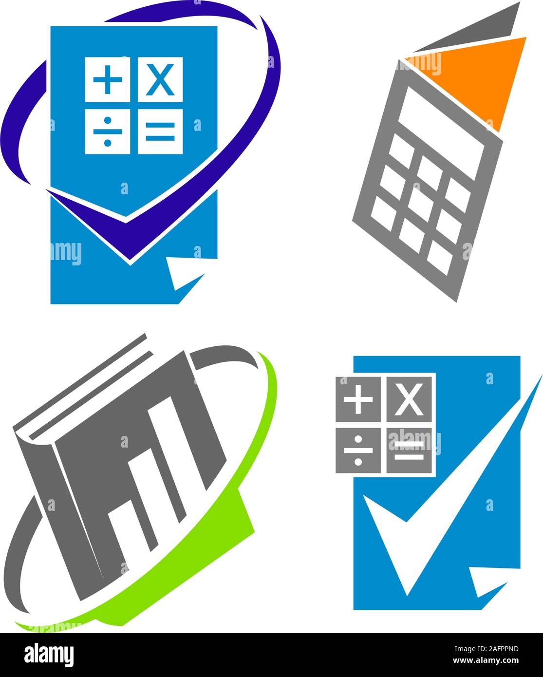 Modèle de conception de logo de comptabilité de vector set Image ...