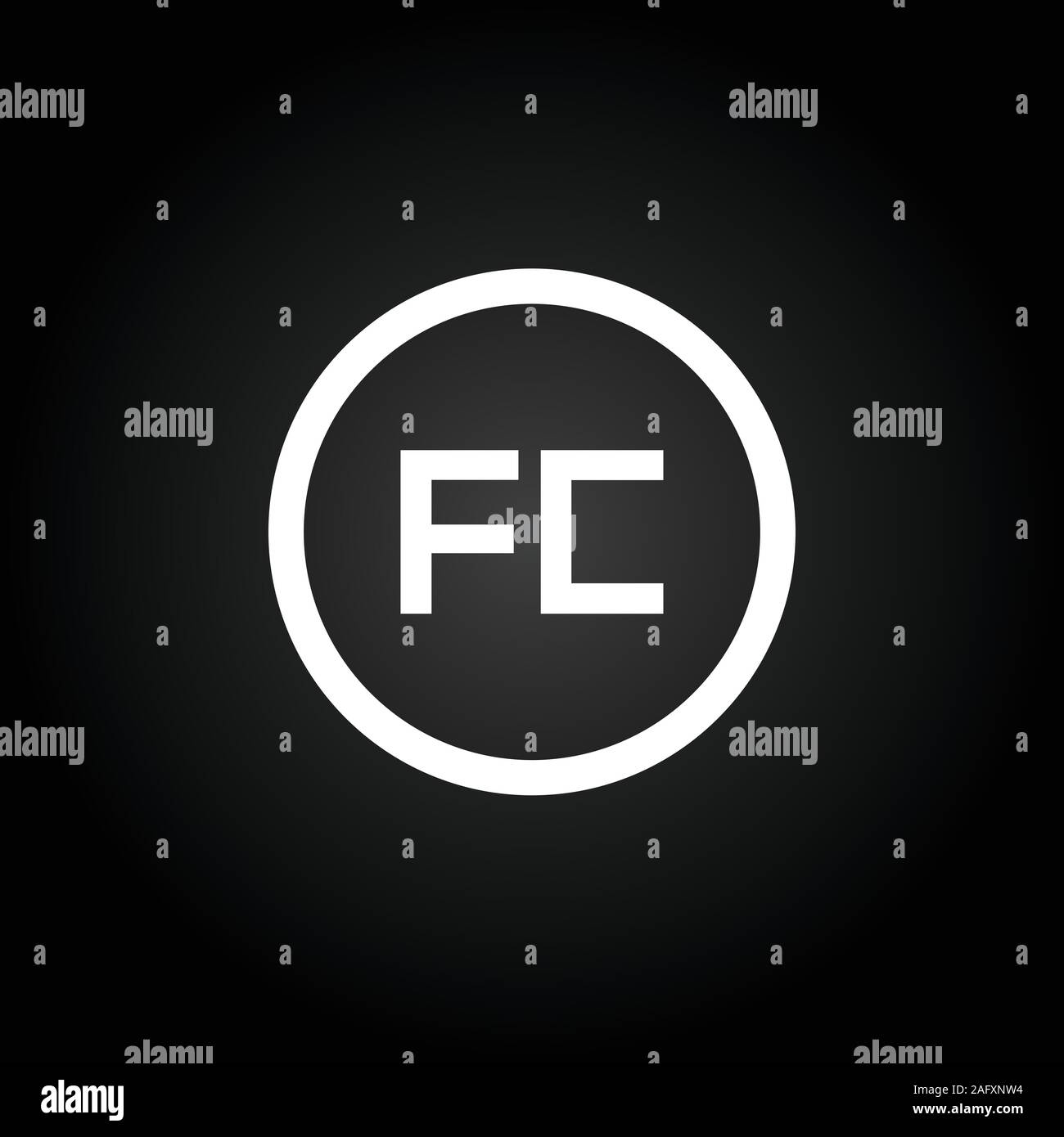 Lettre fc logo Banque d'images noir et blanc - Alamy