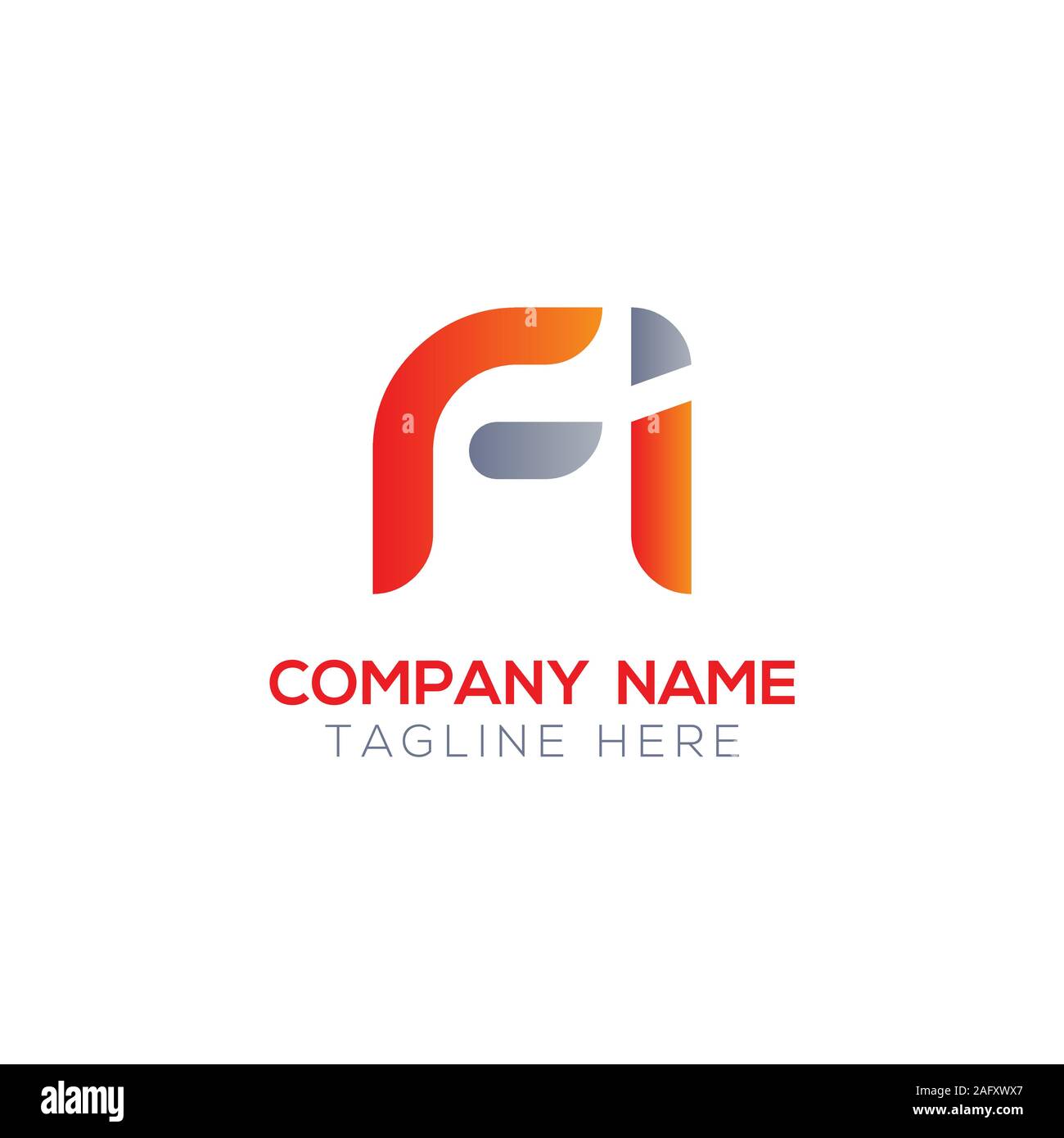 Lettre initiale FI Logo mixte. Lettre d'affaires moderne créative FI ...