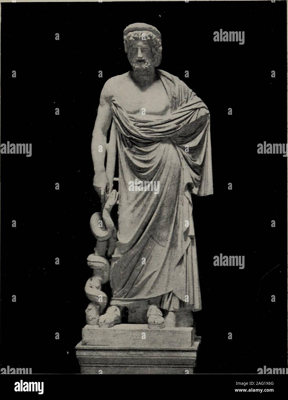 . Les travaux de la Charaka Club. Fig. 8.-Statue de l'Esculape imberbe ...