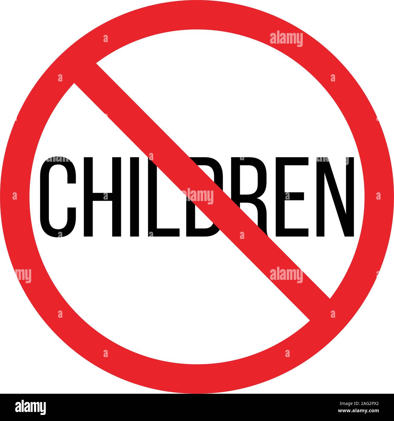 Pictogramme interdit aux enfants Banque de photographies et d’images à ...