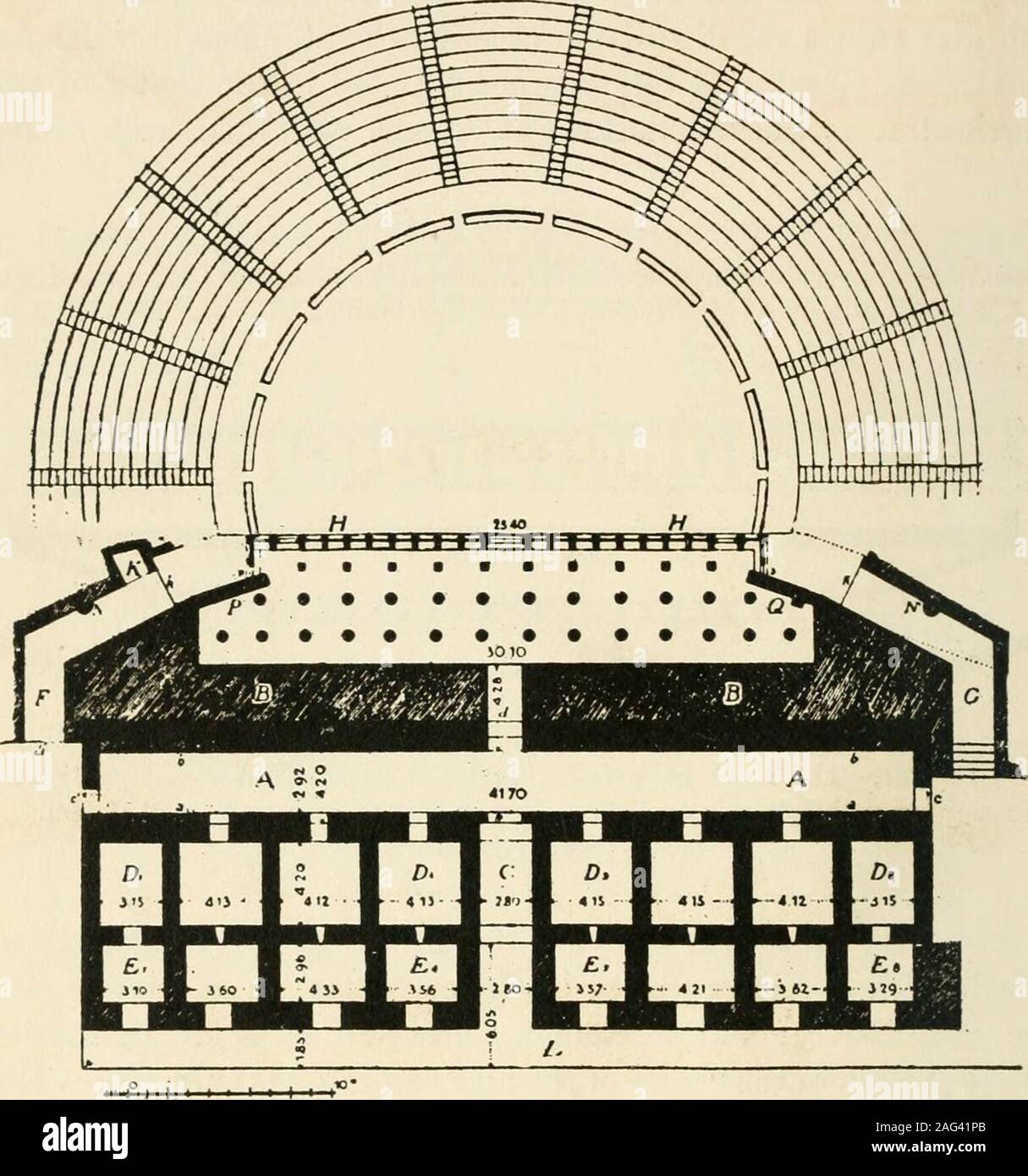 . Le théâtre grec et ses dramatiques. cumference.Sièges d'honneur ont ...