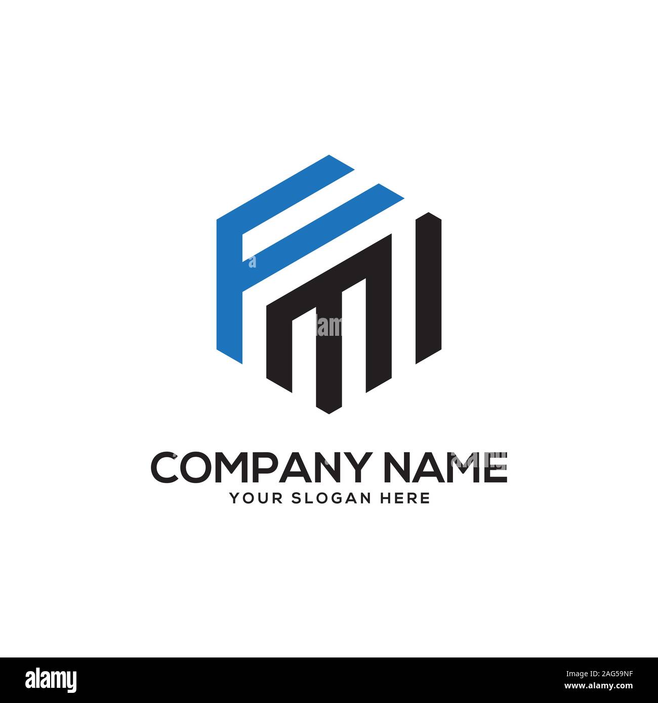 Logo inicial de fm Banque de photographies et d’images à haute ...