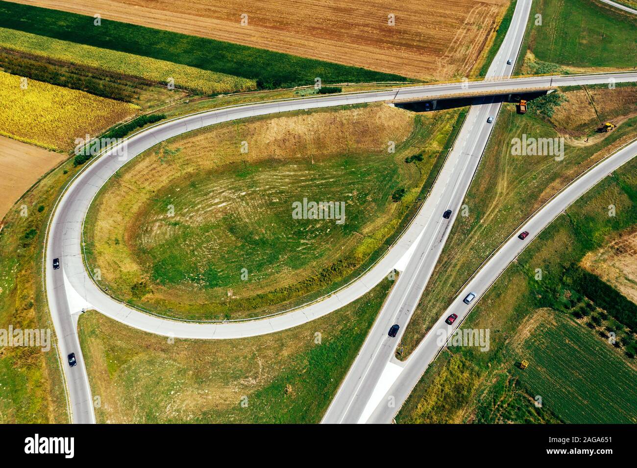 échangeur routier vue aérienne Banque de photographies et d’images à ...