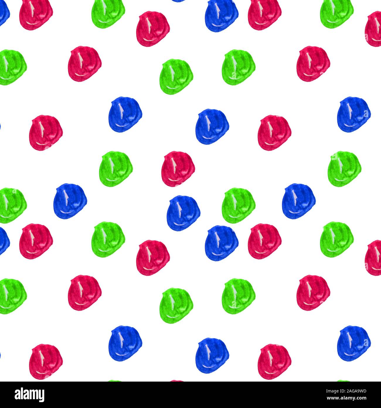 Aquarelle Dessin boules rondes motif. Textures transparente avec red ...