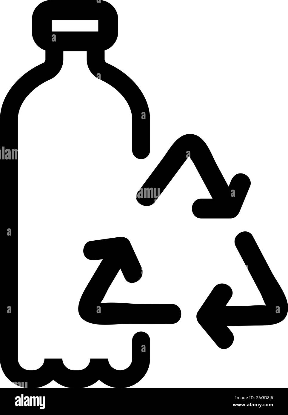 Le Recyclage Des Déchets Organiques La Icône Vecteur Illustration