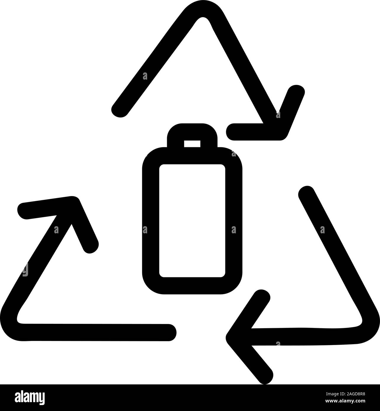 Le Recyclage Des Déchets Organiques La Icône Vecteur Illustration