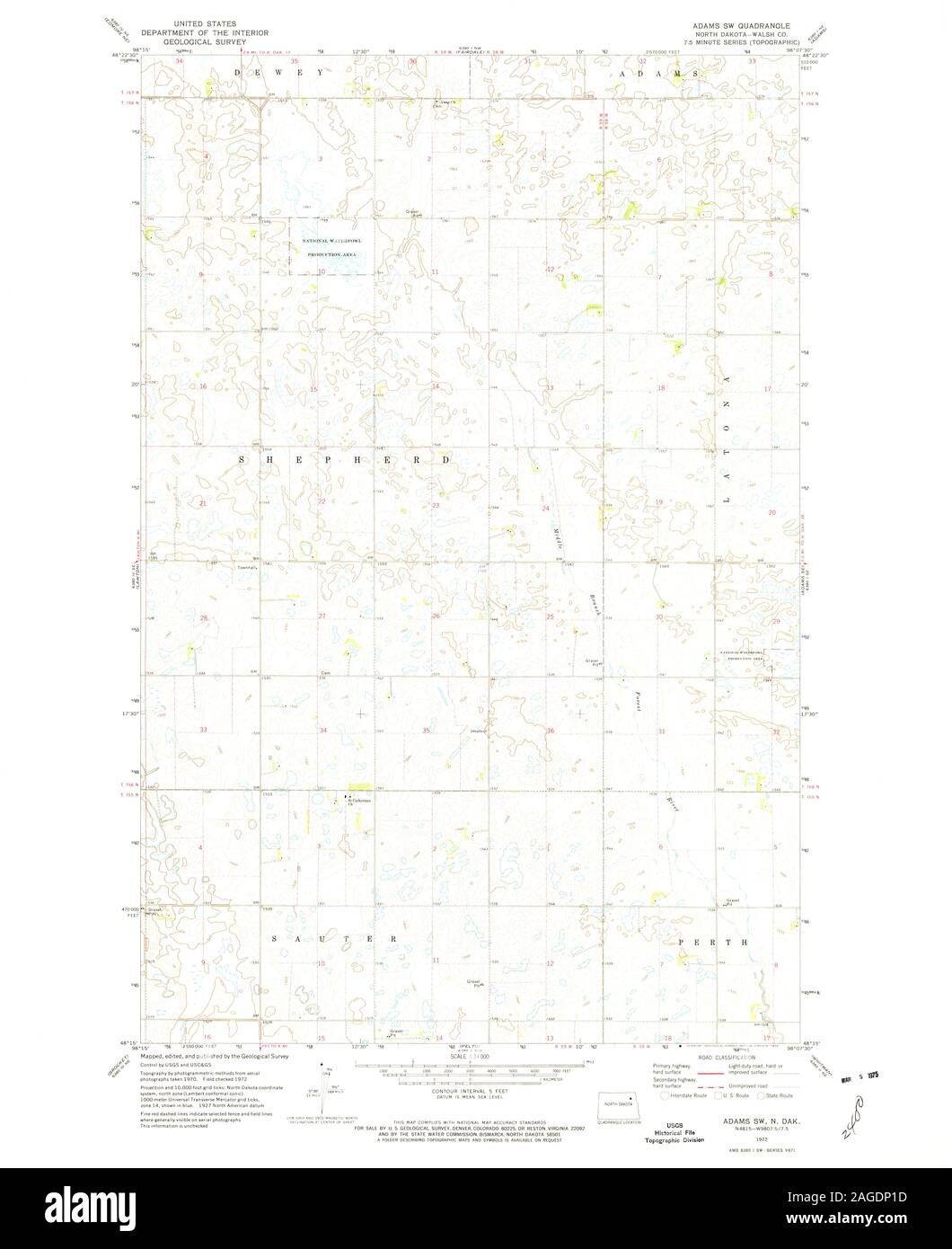 Carte du dakota du nord adams Banque de photographies et d’images à ...