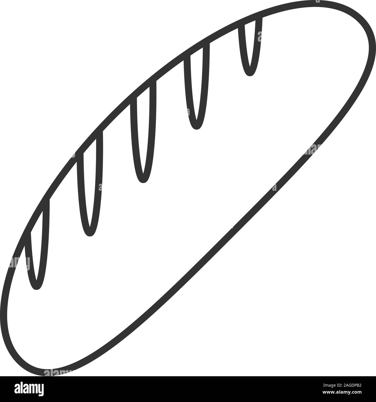 Pain icône linéaire. Fine ligne illustration. Boulangerie. Symbole de ...