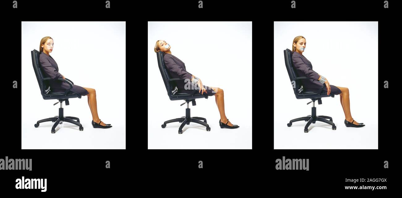Femme attachée et bâillonnée Banque de photographies et d’images à haute résolution - Alamy